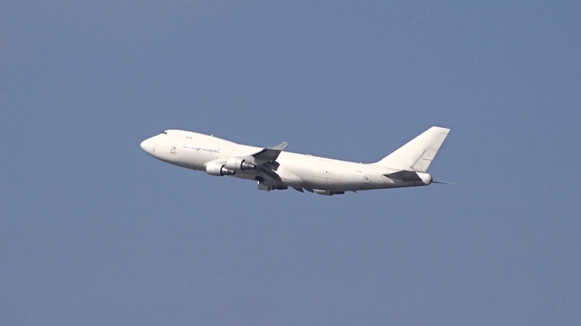 Generic White Boeing 747 Cargo Aircraft Stock Footage SBV-352747816 ...