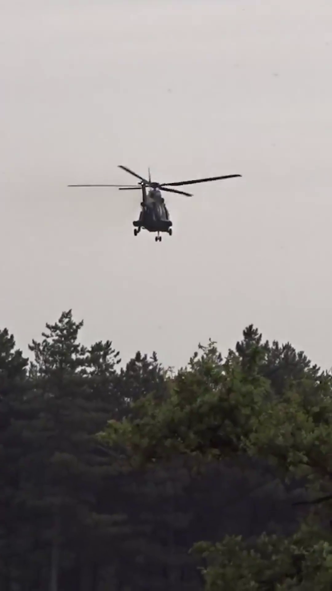 Helicopter Making Tight Turn Low Altitude Stock Footage SBV-353237822 ...