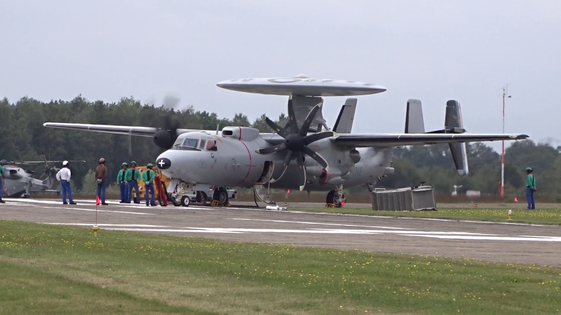 Radar Patrol Aircraft Start Up Air Base Stock Footage SBV-352758304 ...