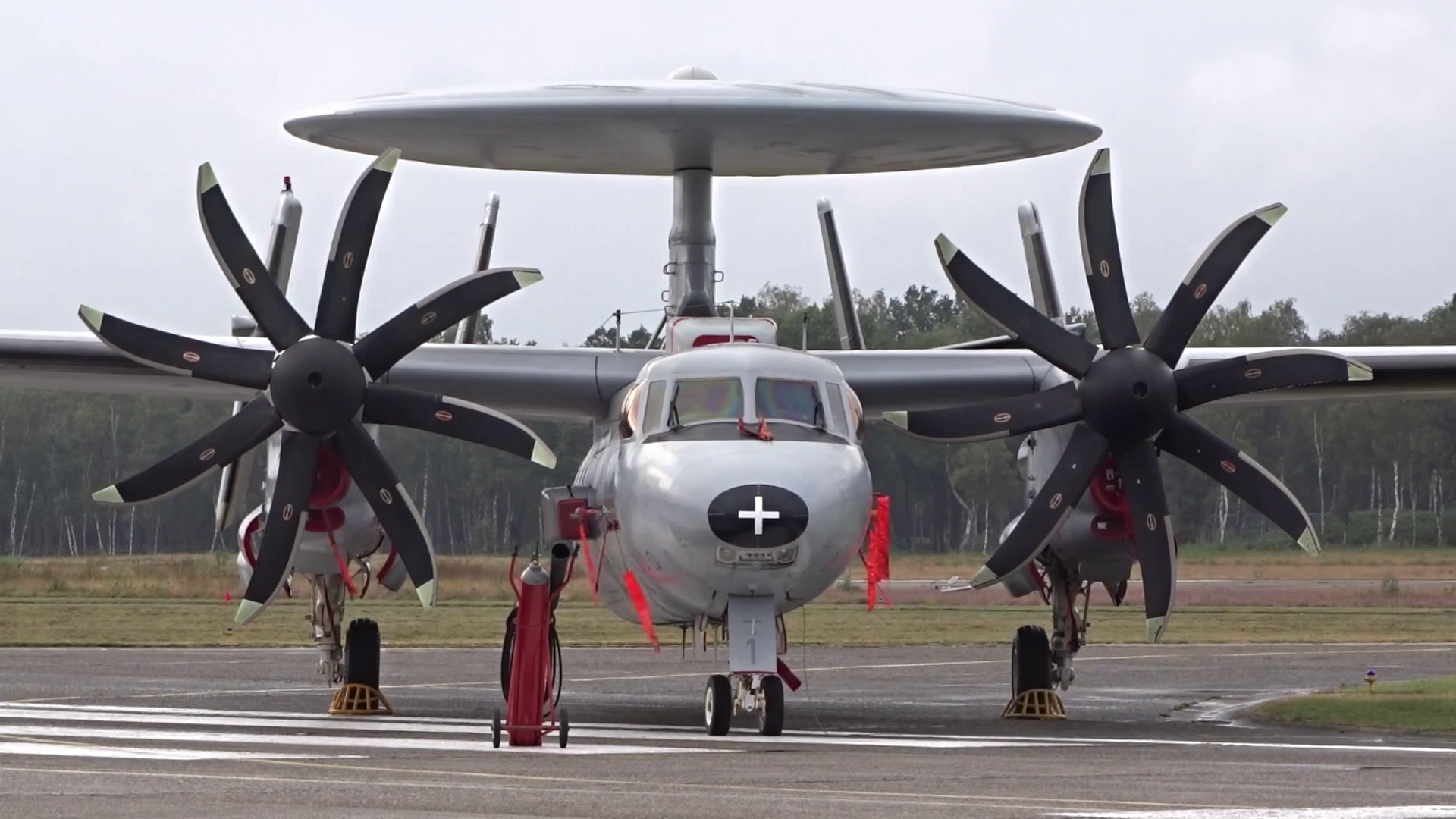 Radar Reconnaissance Surveillance Awacs Stock Footage SBV-352758483 ...