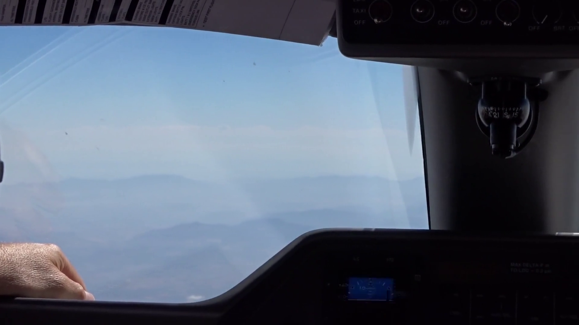 Airplane Cockpit Pilot Outside Window Skies Stock Footage SBV-352760964 ...