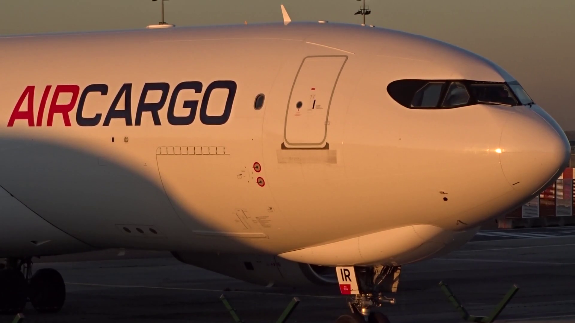 Air Cargo Freighter Parked Sunset Evening Stock Footage SBV-352762014 ...