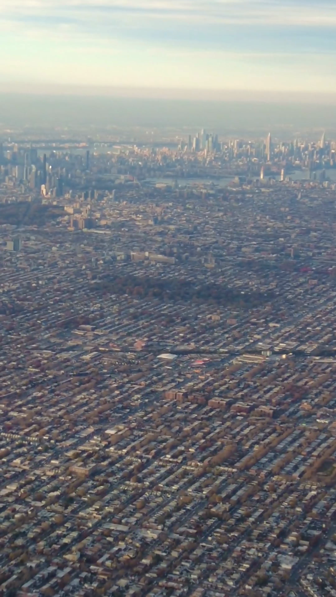 New York City Skyline Seen From Airplane Stock Footage SBV-353199921 ...