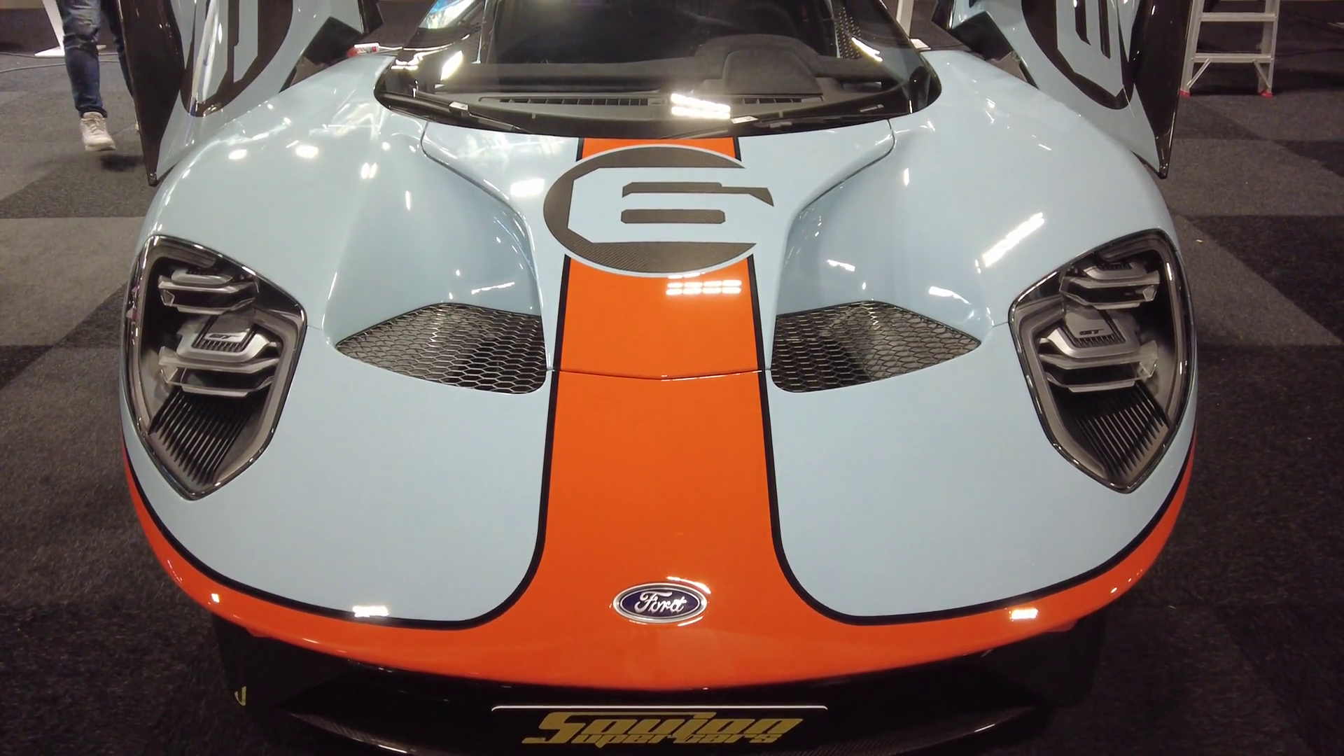 Ford Gt Hood Bonnet Supercar Brussels Auto Stock Footage SBV-352650024 ...