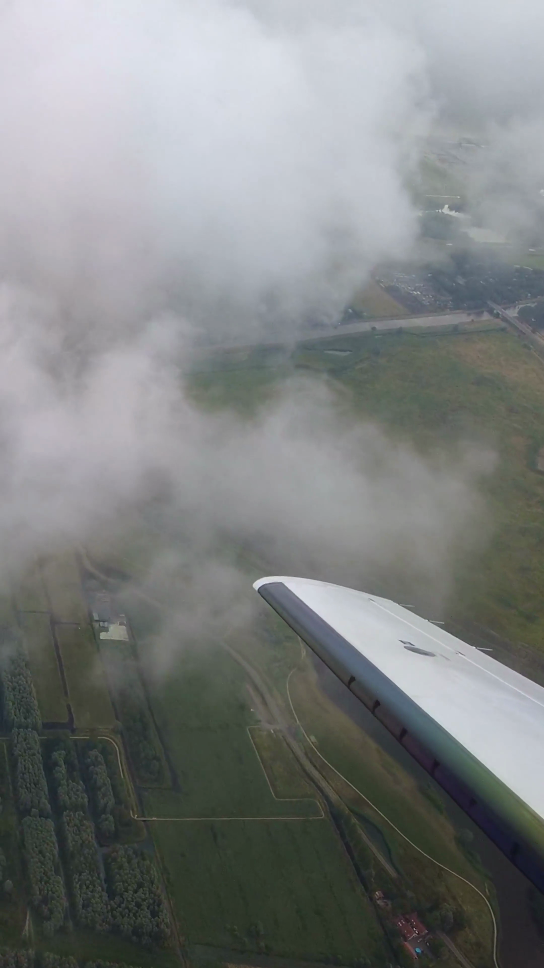 Airplane Wing Flying Low Over Cloud Layer Stock Footage SBV-353200452 ...