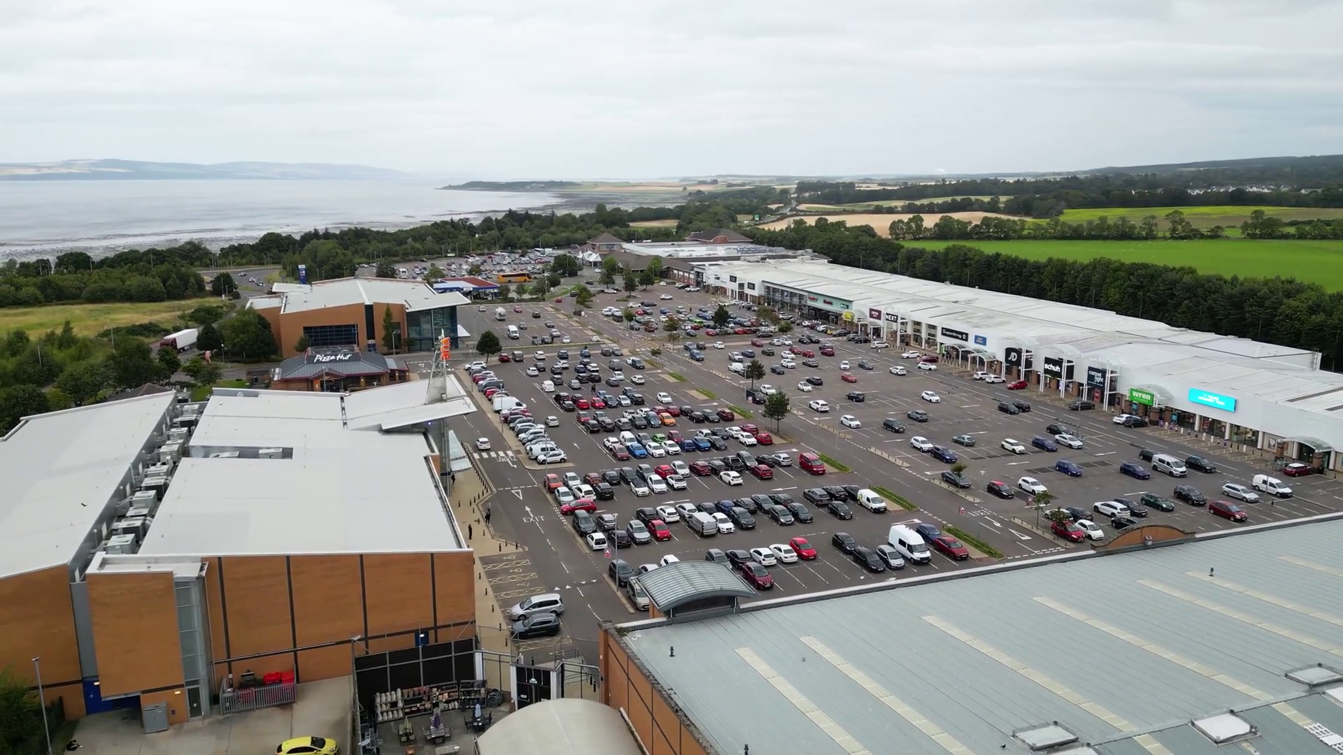 Low Altitude Inverness Shopping Park Unique Stock Footage SBV-352710495 ...