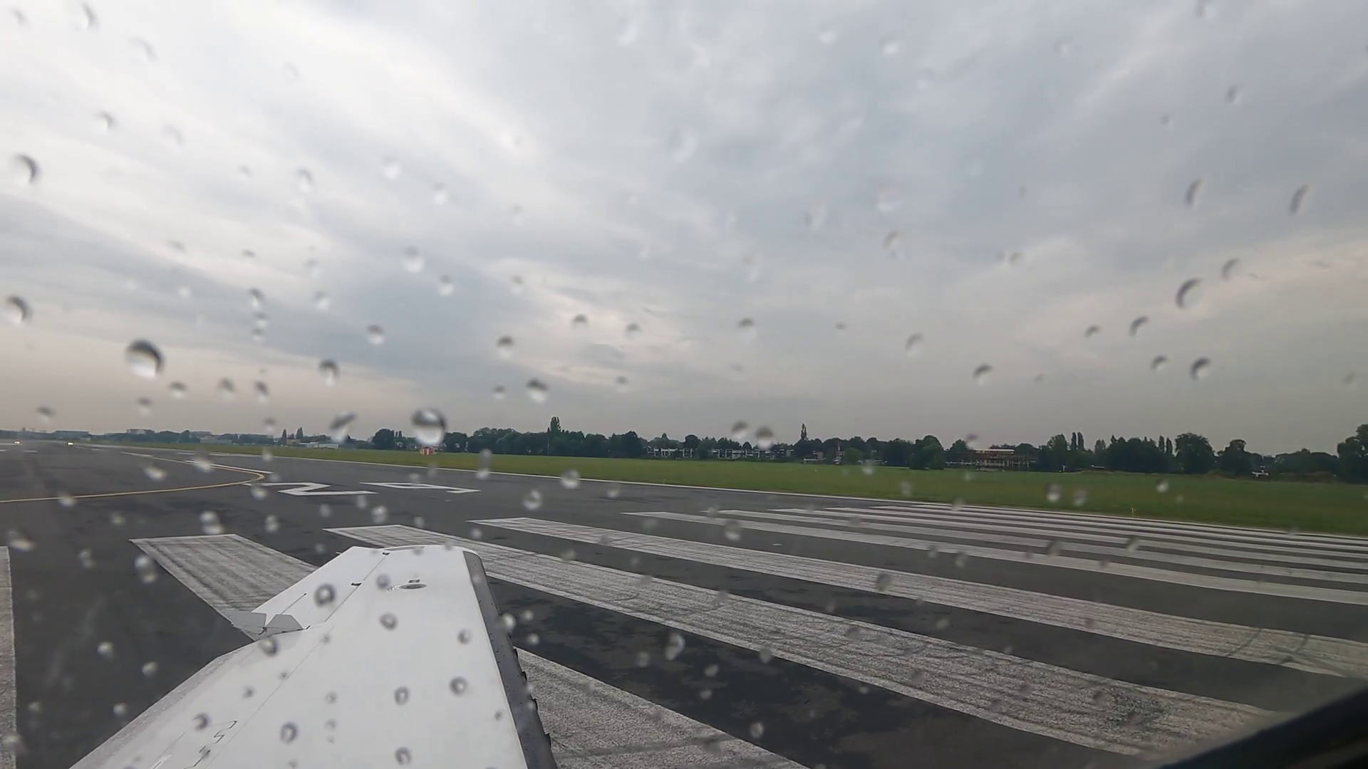 Aircraft Wing Lines Up Onto Runway Preparing Stock Footage SBV ...