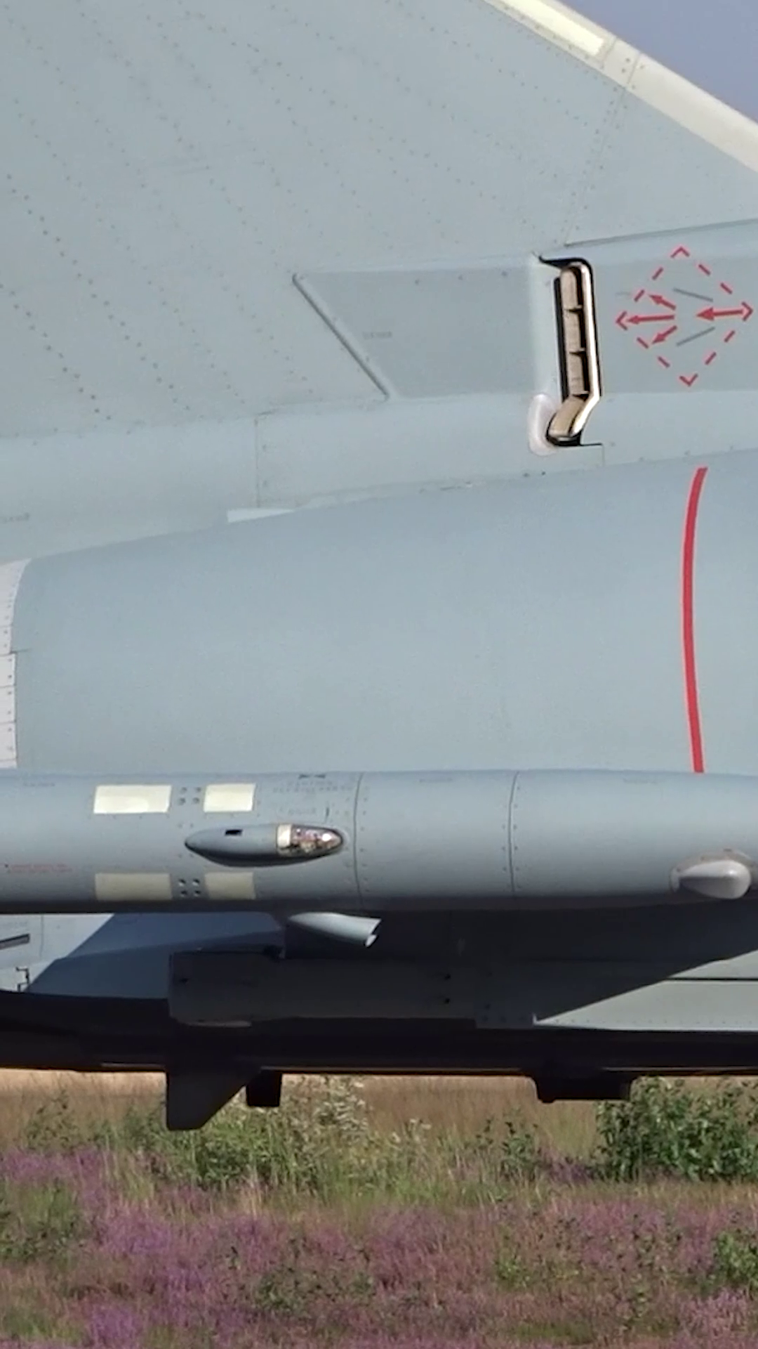 Fuselage Military Fighter Jet Parked Airbase Stock Footage SBV ...