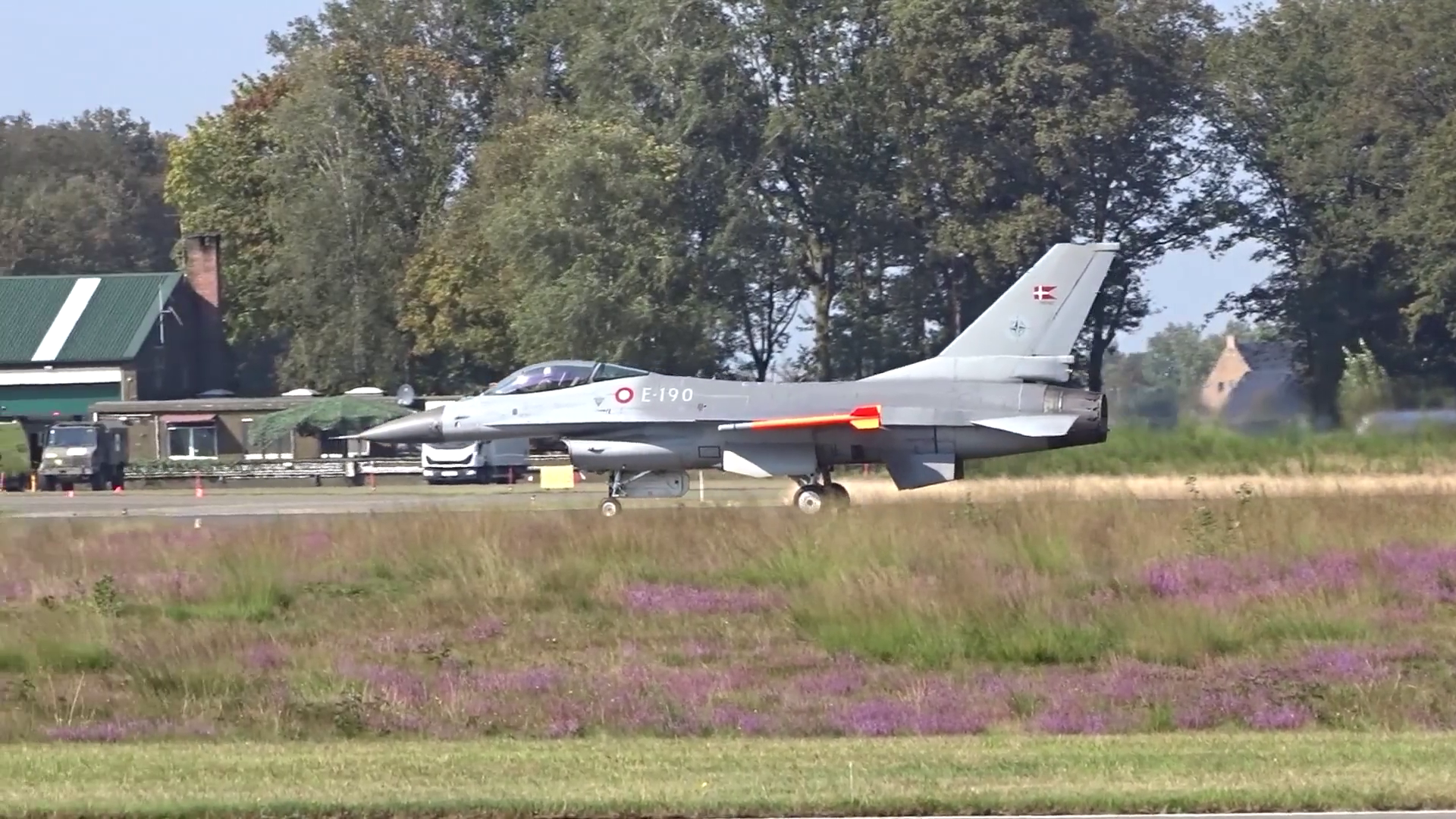 Danish Air Force F 16 Fighter Jet Taxiing Stock Footage SBV-352598089 ...