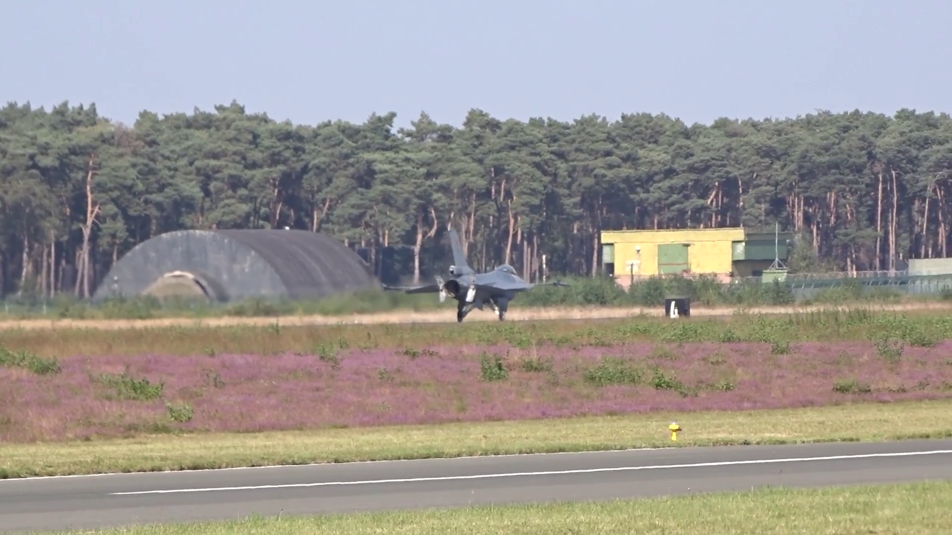 Air Force Fighter Jet Rolling Out Runway Stock Footage SBV-352598161 ...