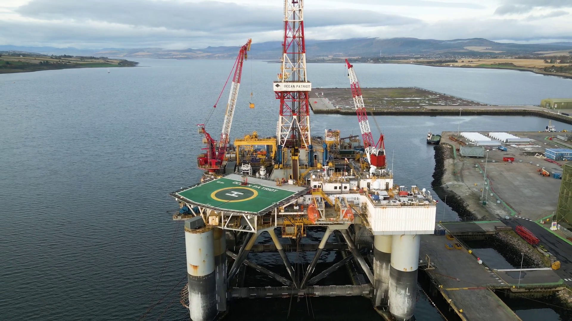 Noble Patriot Oil Rig Docked Port Stock Footage SBV-352713944 - Storyblocks