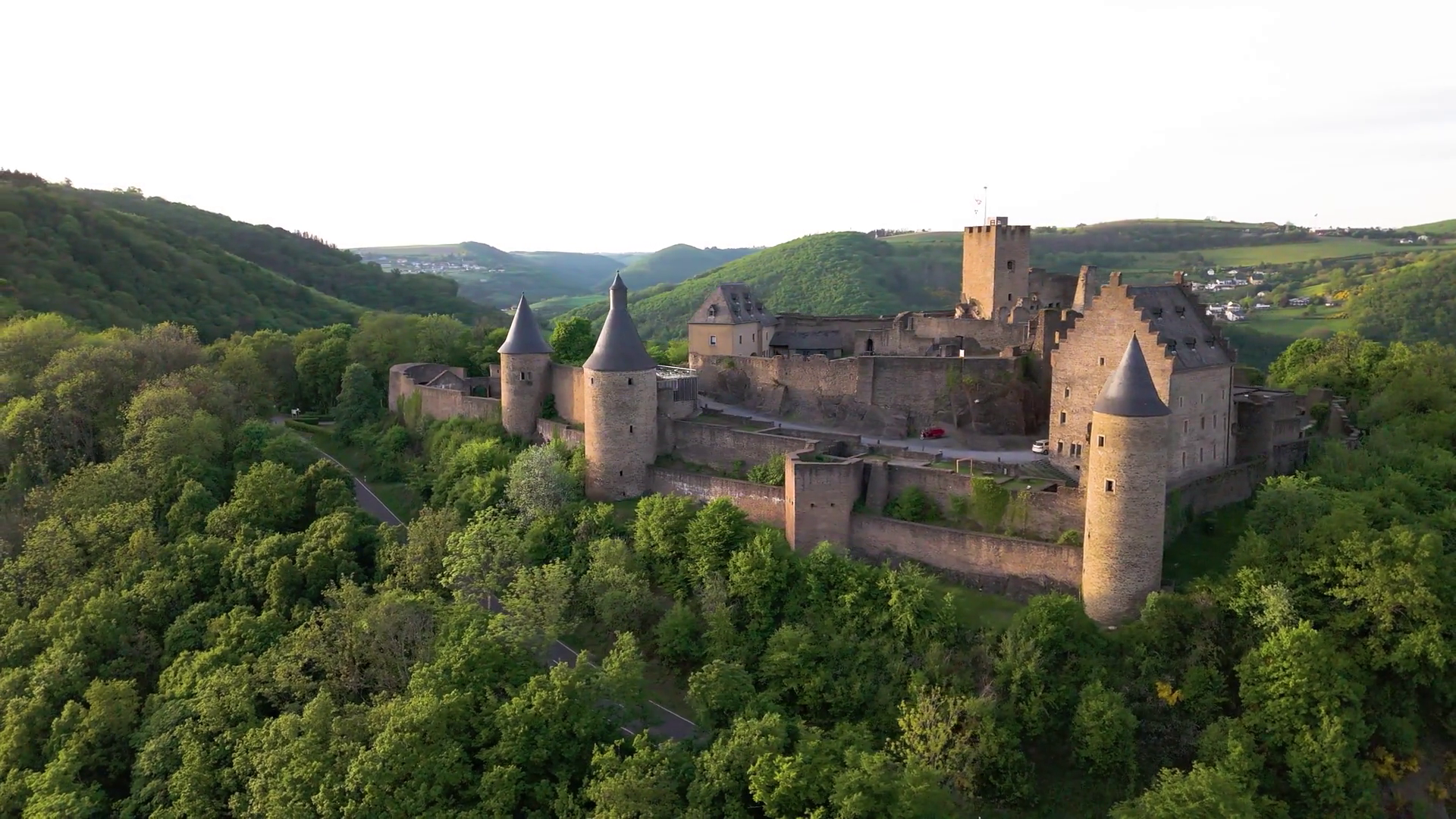 Bourscheid Castle Chateau De Surrounded Stock Footage SBV-352940024 ...