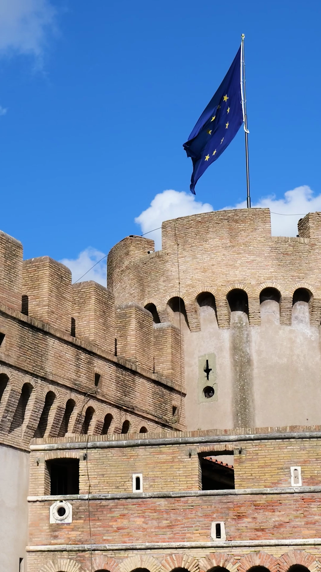 Blue Flag Flies Atop Dome Upper Castel Stock Footage SBV-353268441 ...