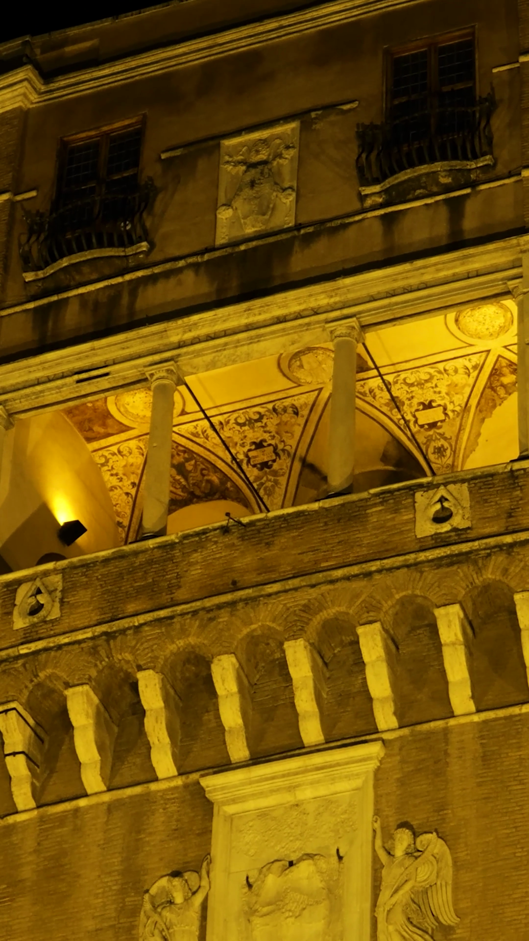 Night Upper Castel Sant'angelo Mausoleum Stock Footage SBV-353268548 ...