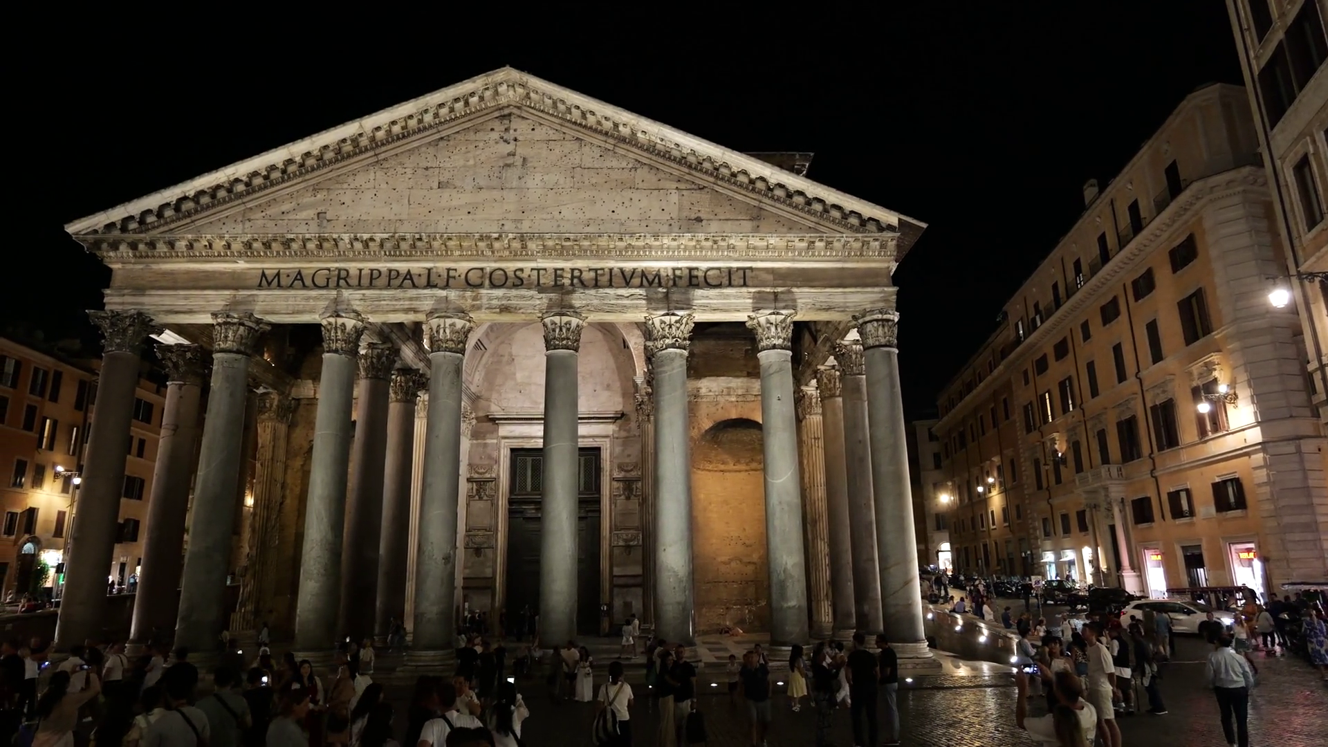 Visitors Admire Pantheon Temple Rome Stock Footage SBV-353177716 ...