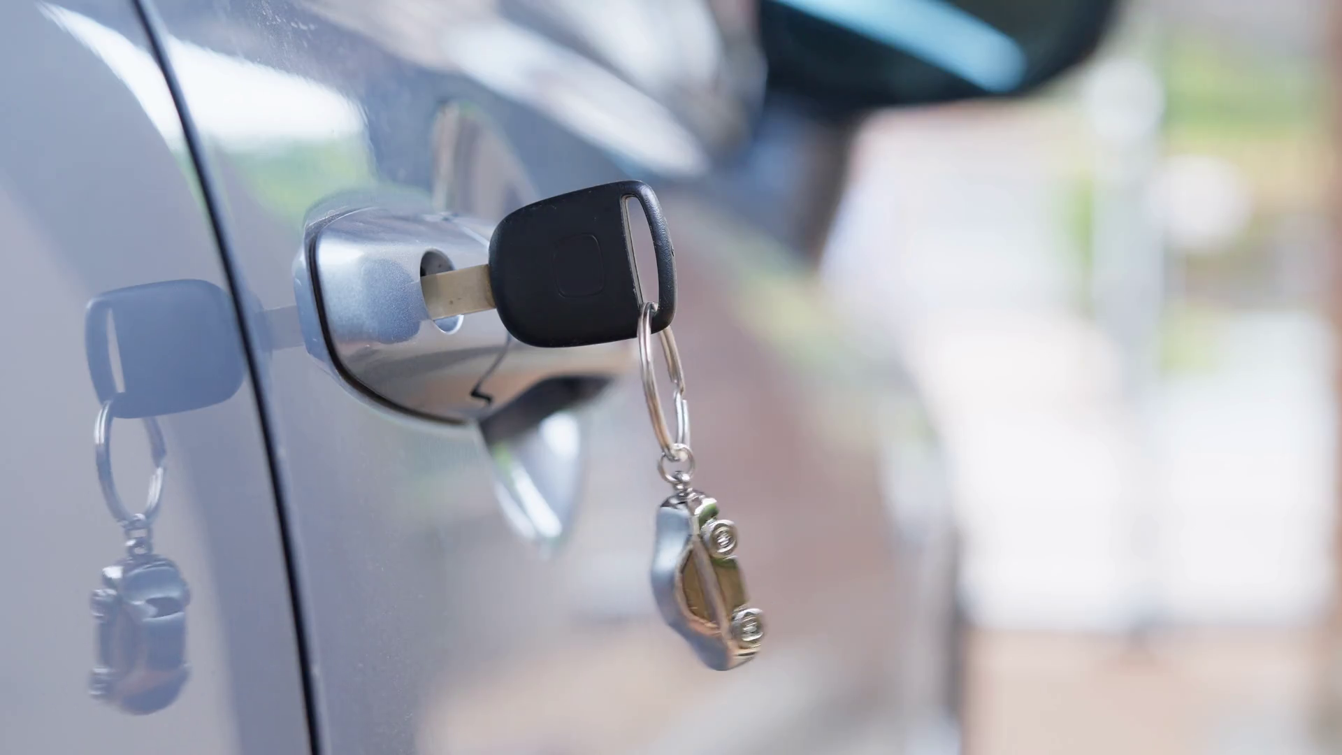 Closeup Shot Of Car Key Open Door Concept Of Stock Footage SBV ...