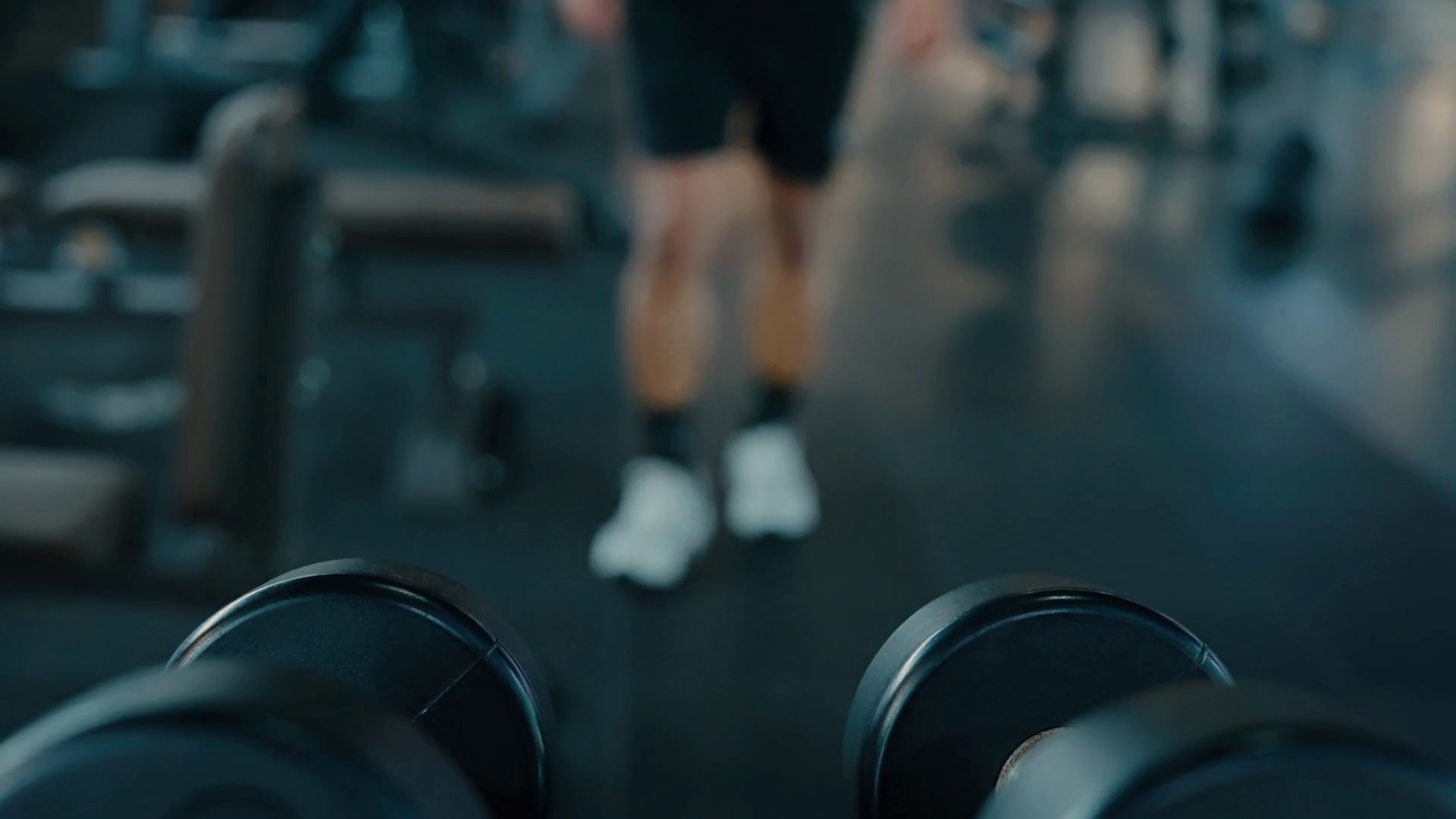 Black Dumbbell Row Set Hand Of Man Pickup Stock Footage SBV-348588306 ...