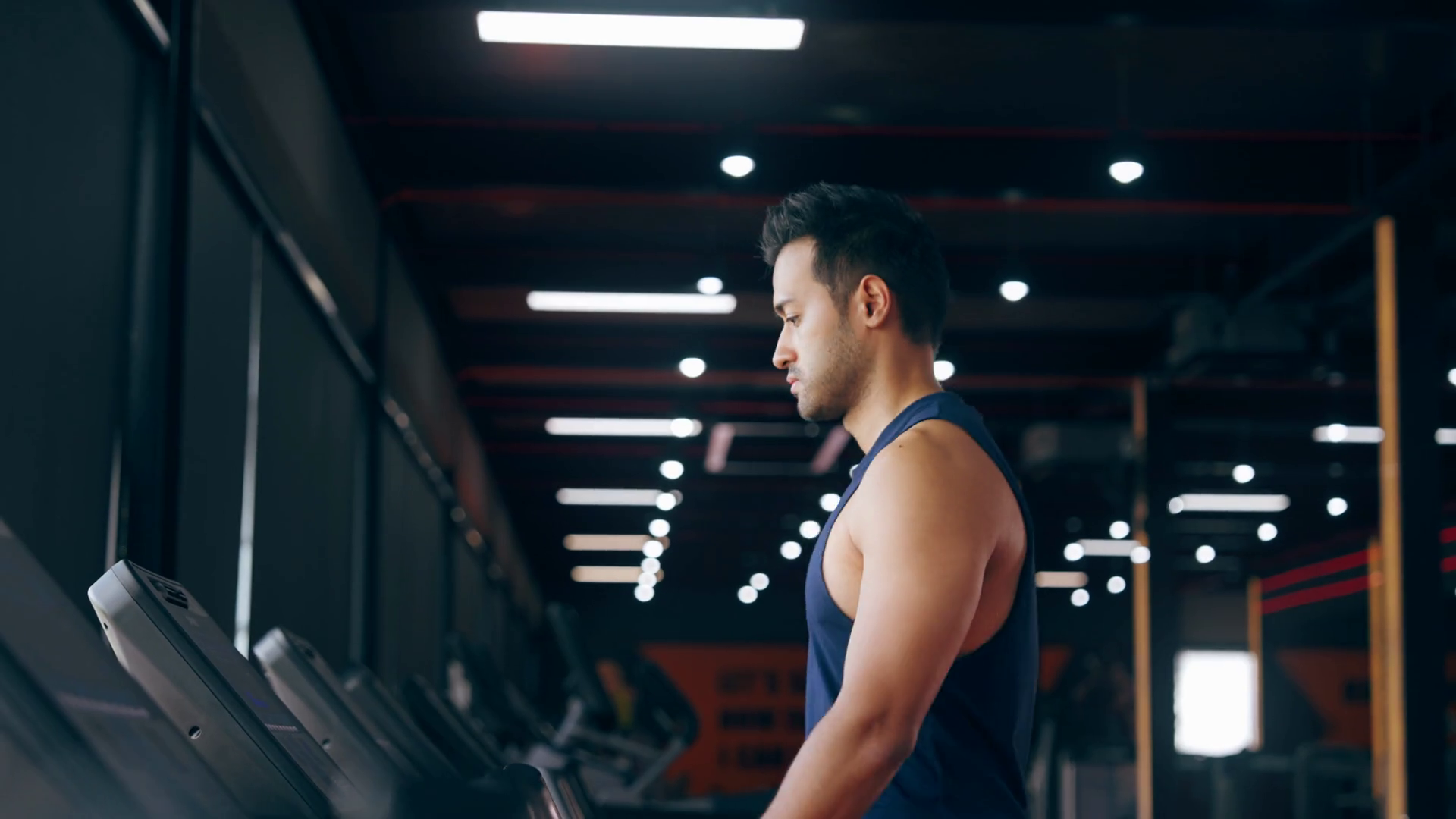Young Asian Man Running On Treadmill - Stock Footage SBV-348770403 ...