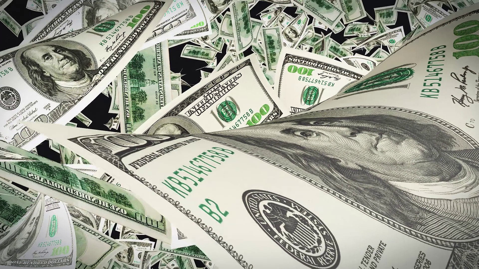 100 Doller Realistic Money Opener Stock Motion Graphics SBV-352925273 ...