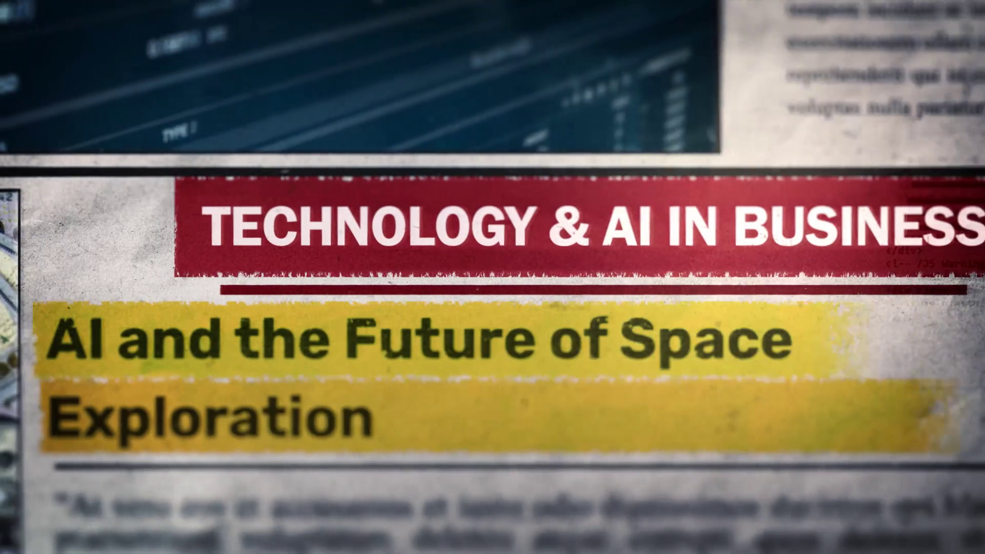 Ai Future Of Space Exploration Newspaper Stock Motion Graphics SBV ...