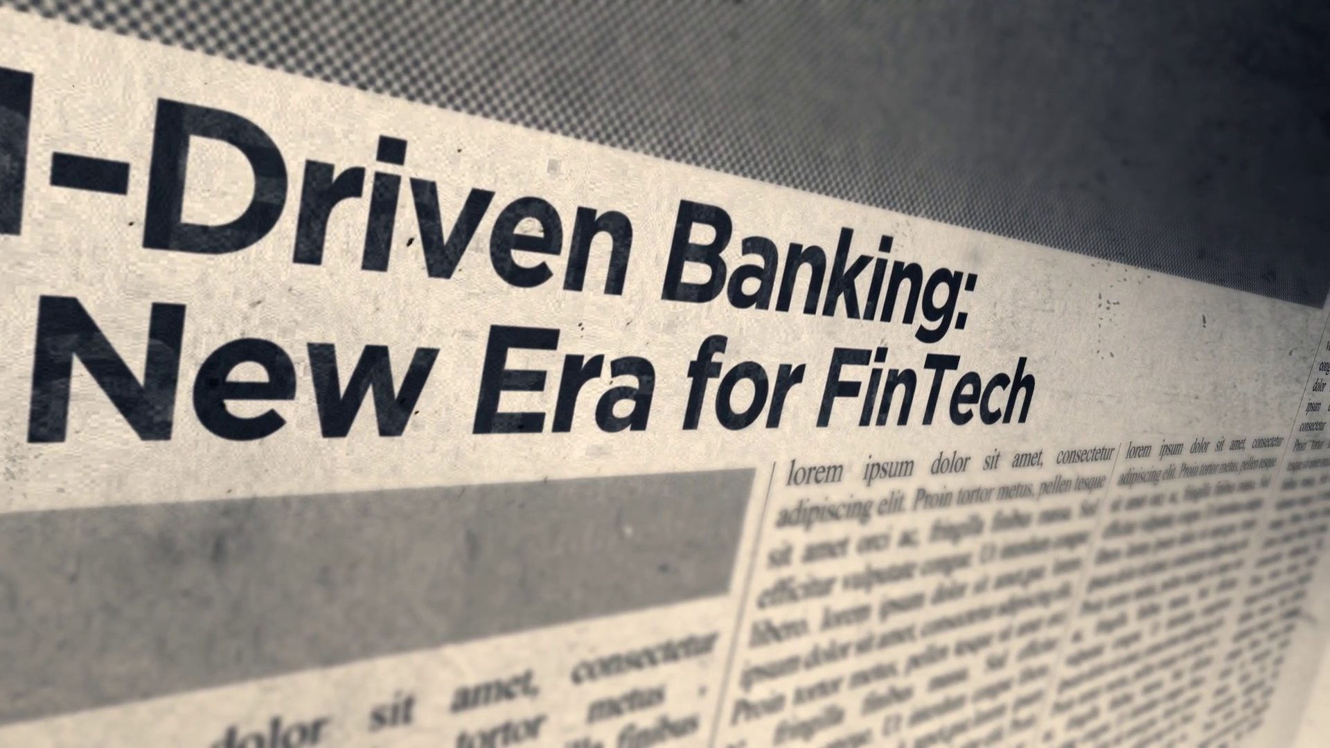 Ai Driven Banking New Era Fintech Headline Stock Motion Graphics SBV ...