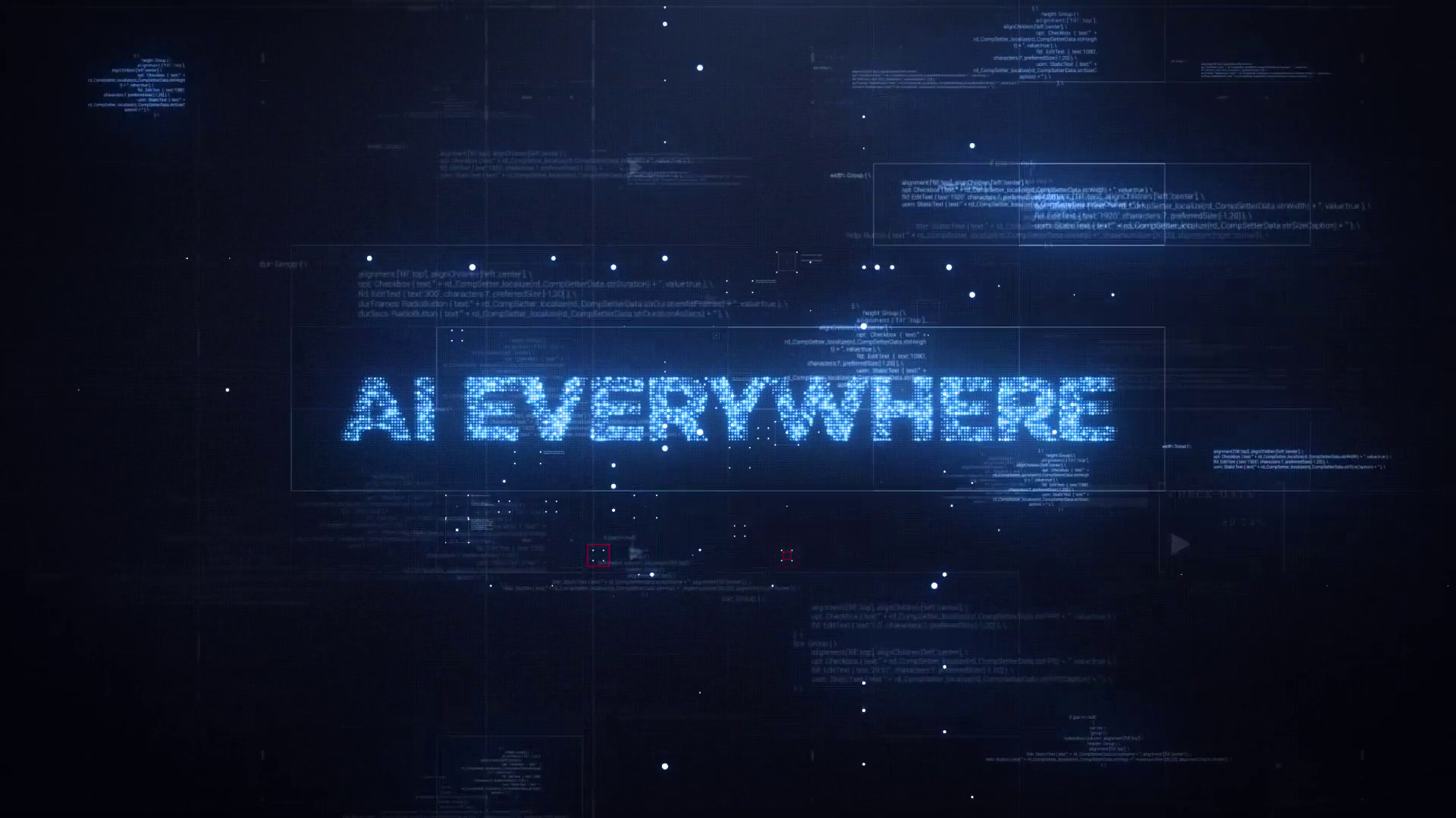 Ai Everywhere Word On Dynamic Technology Stock Motion Graphics SBV-351338028 - Storyblocks
