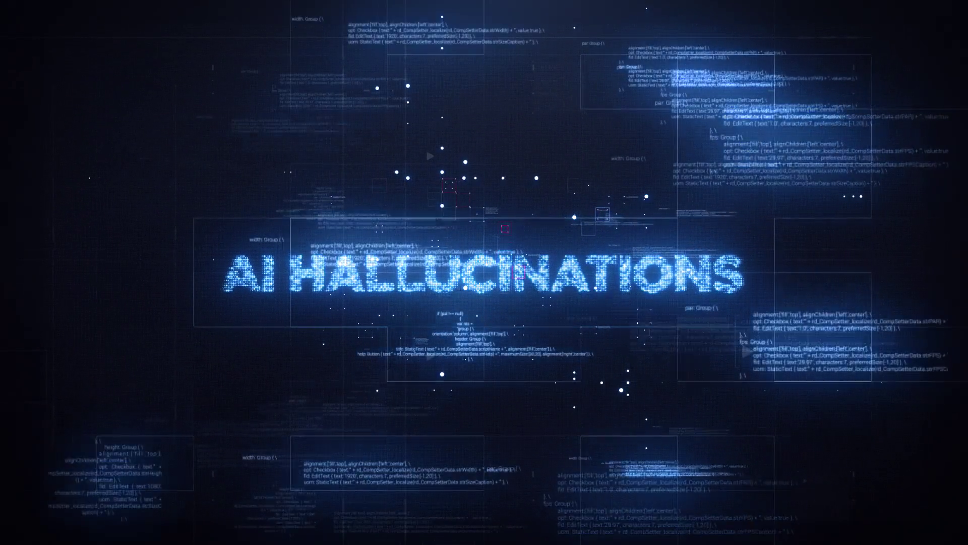 Ai Hallucinations Word On Dynamic Technology Stock Motion Graphics SBV ...