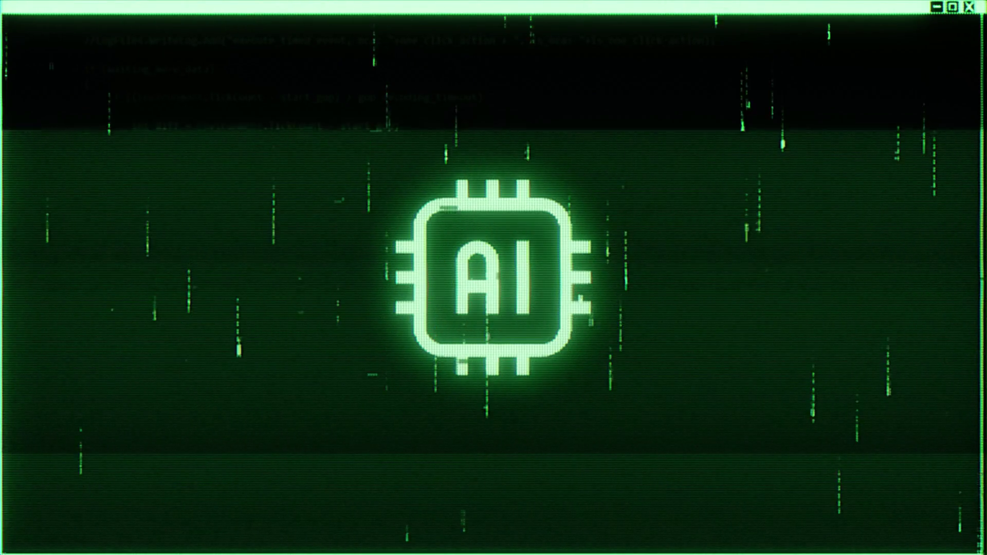 Ai Icon On Digital Glitch Hacker Screen 4 K Stock Motion Graphics SBV ...