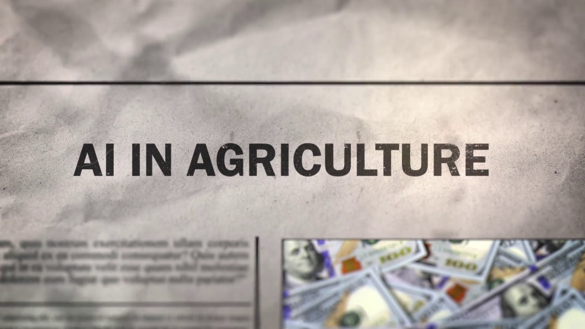 Ai In Agriculture Newspaper Headline Titles Stock Motion Graphics Sbv