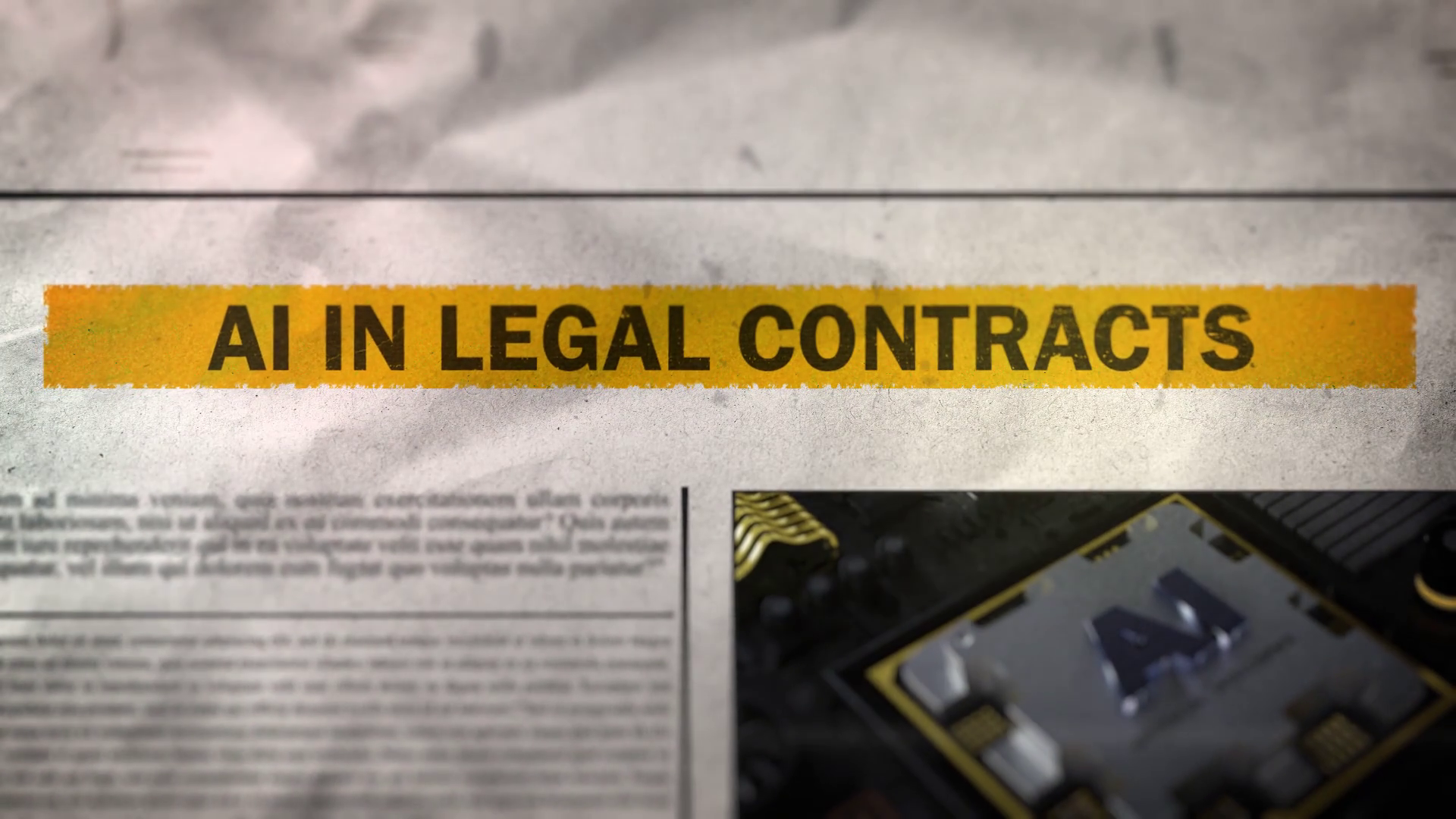 Ai In Legal Contracts Newspaper Headline Stock Motion Graphics SBV ...