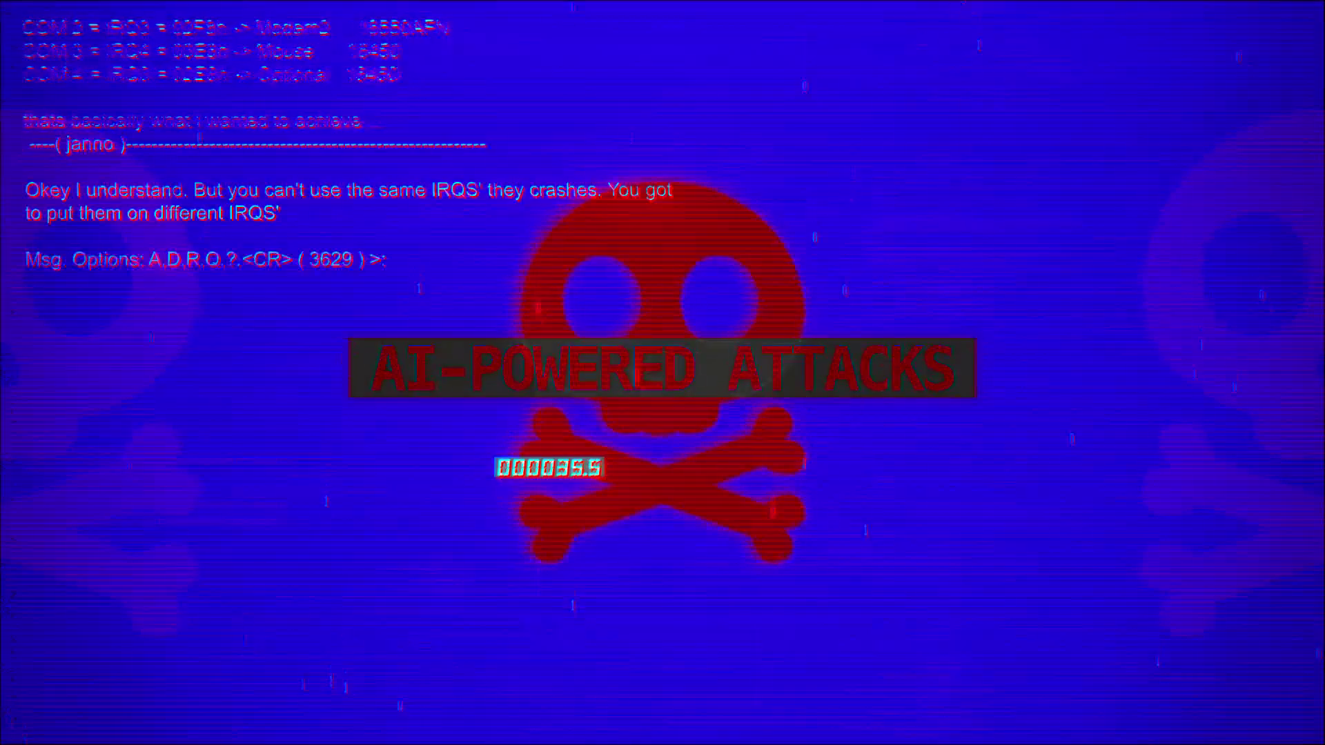 Ai Powered Attacks Warning Text On Hacking Stock Motion Graphics SBV-351780922 - Storyblocks