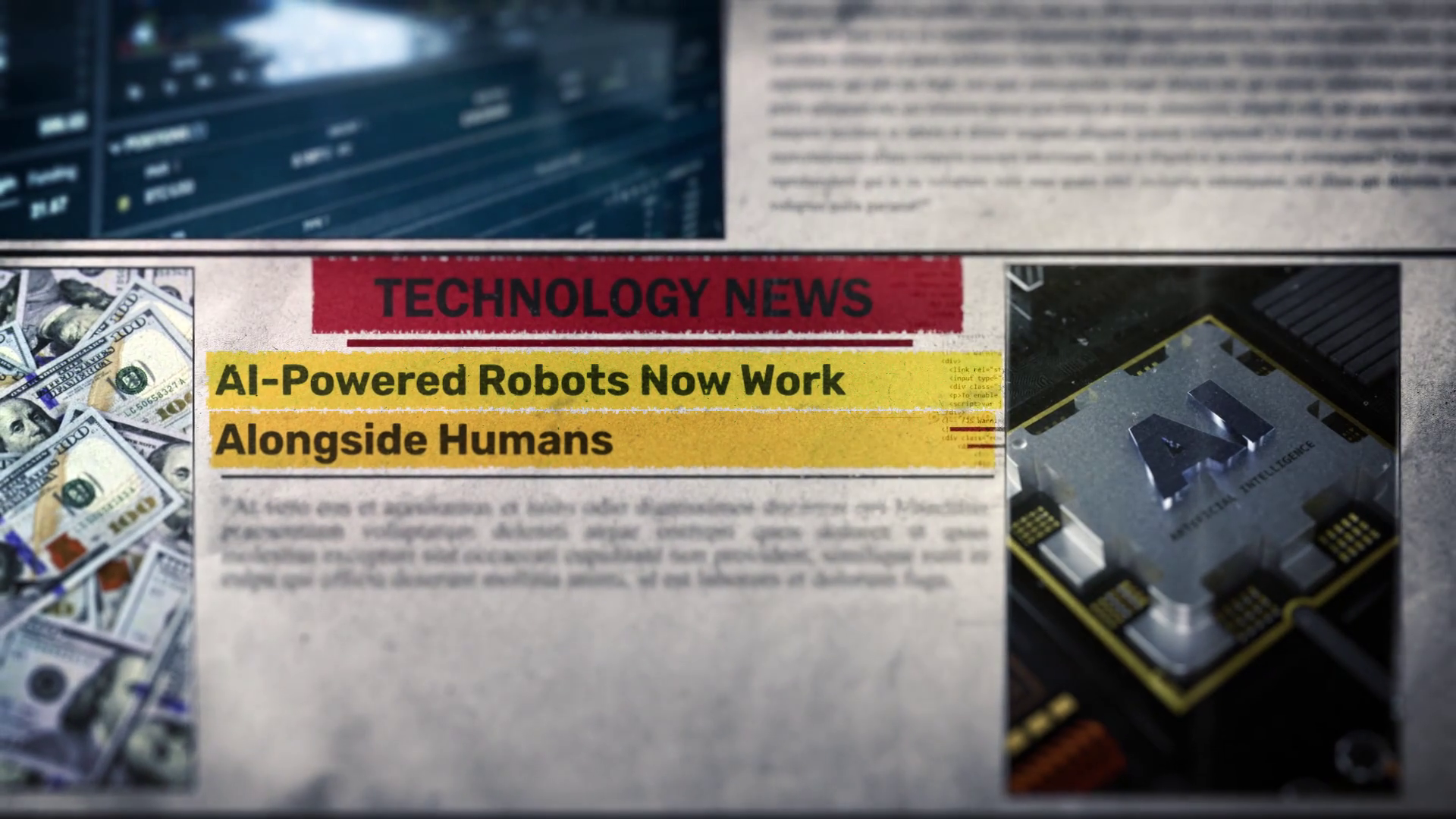Ai Powered Robots Work Alongside Humans Stock Motion Graphics SBV ...