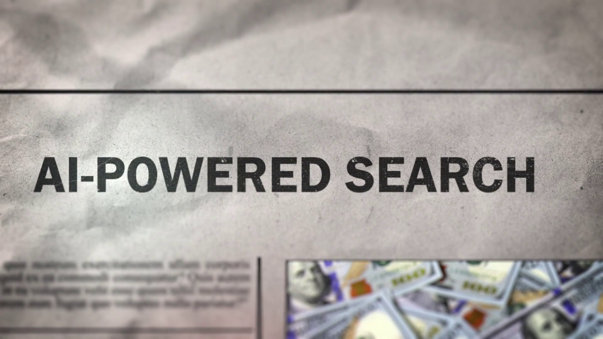 Ai Powered Search Newspaper Headline Titles Stock Motion Graphics SBV ...