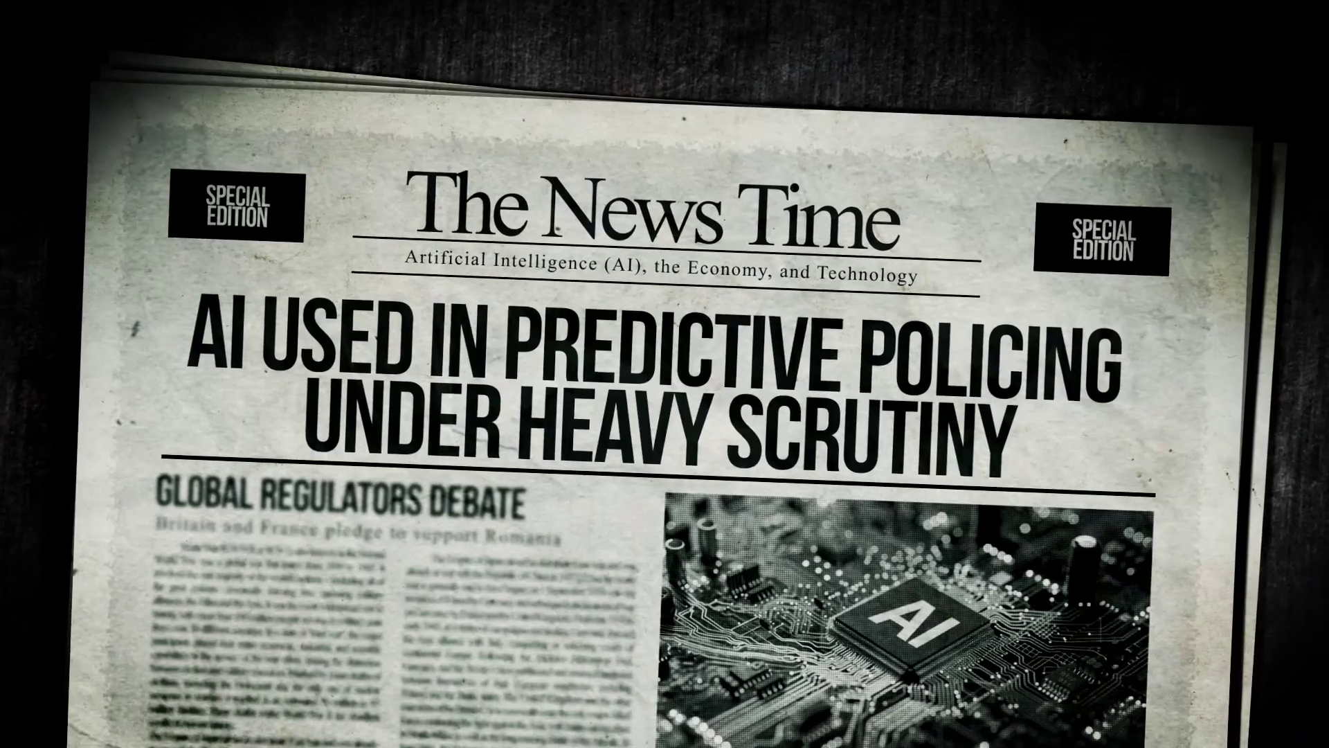 Ai Used In Predictive Policing Under Heavy Stock Motion Graphics SBV ...