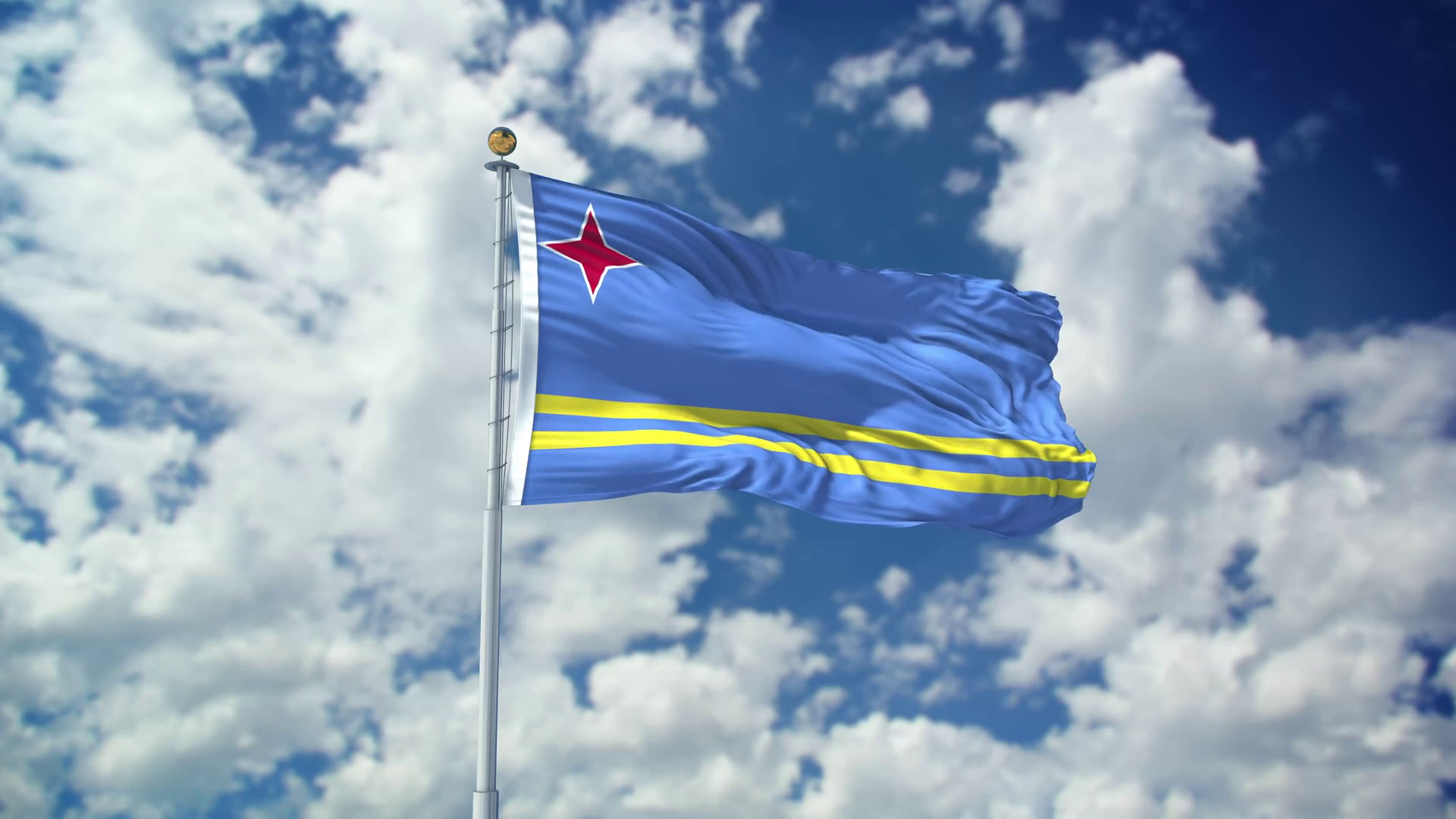 Aruba Flag Realistic Waving 4k Stock Motion Graphics SBV-348585308 ...