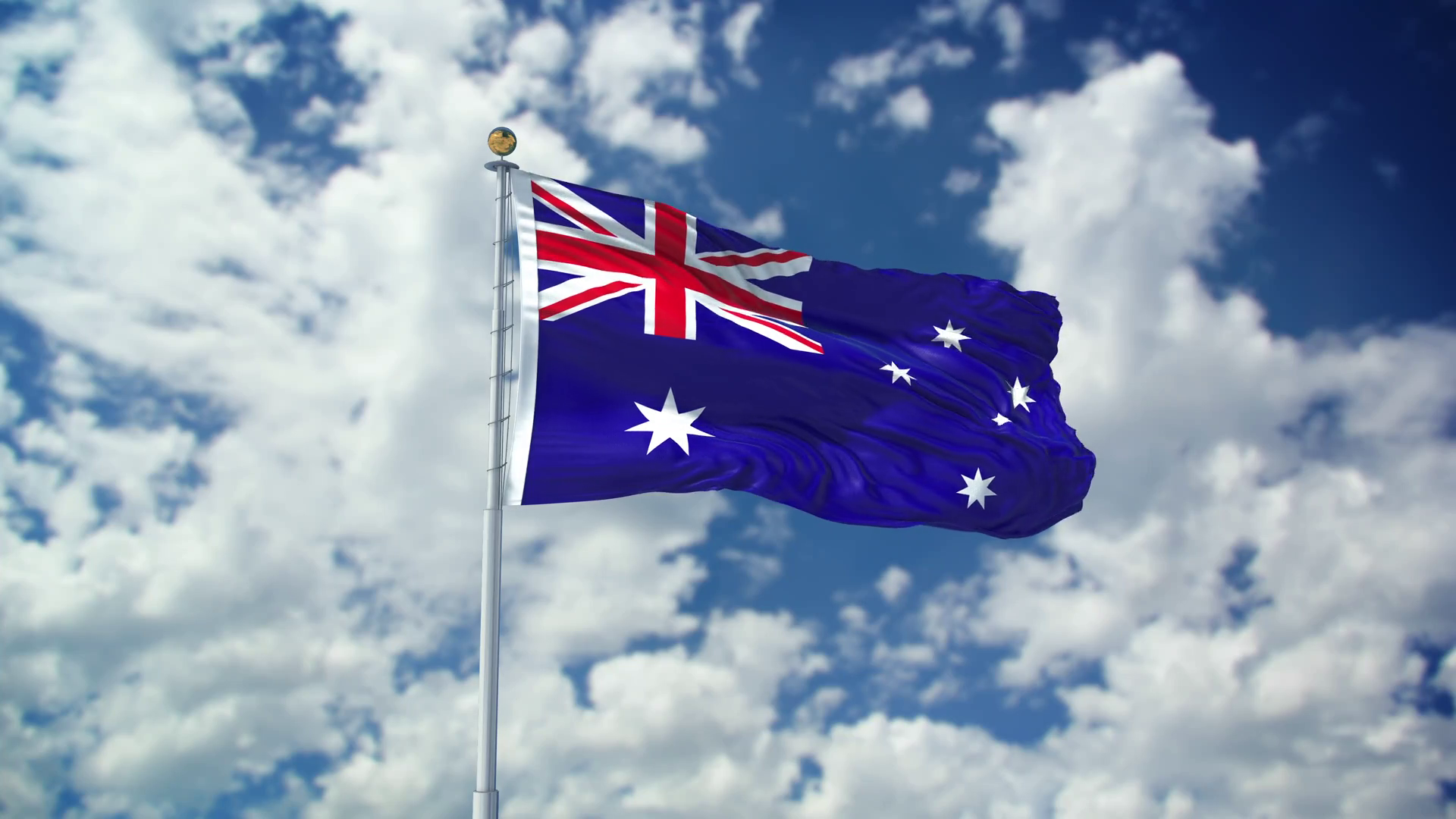Australia Flag Realistic Waving 4k Stock Motion Graphics SBV-348585318 ...