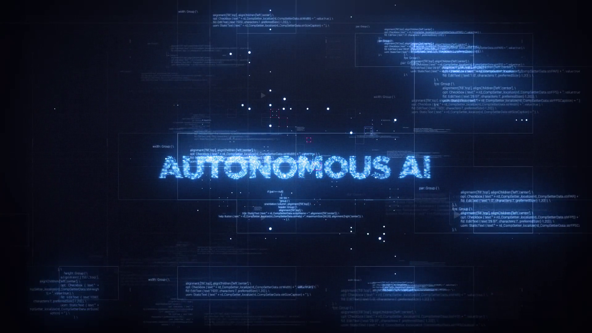 Autonomous Ai Word On Dynamic Technology Stock Motion Graphics SBV ...