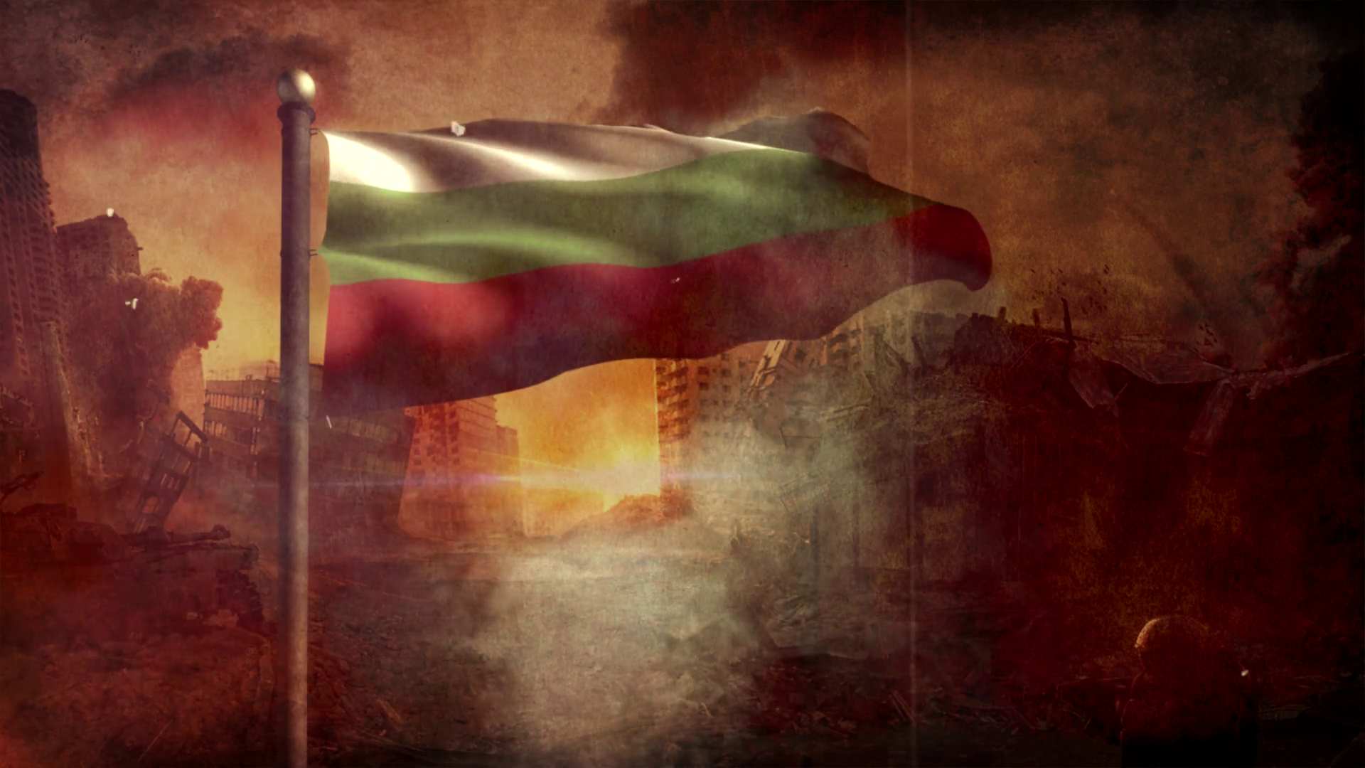 Bulgaria Flag With Cinematic Apocalypse Stock Motion Graphics SBV ...