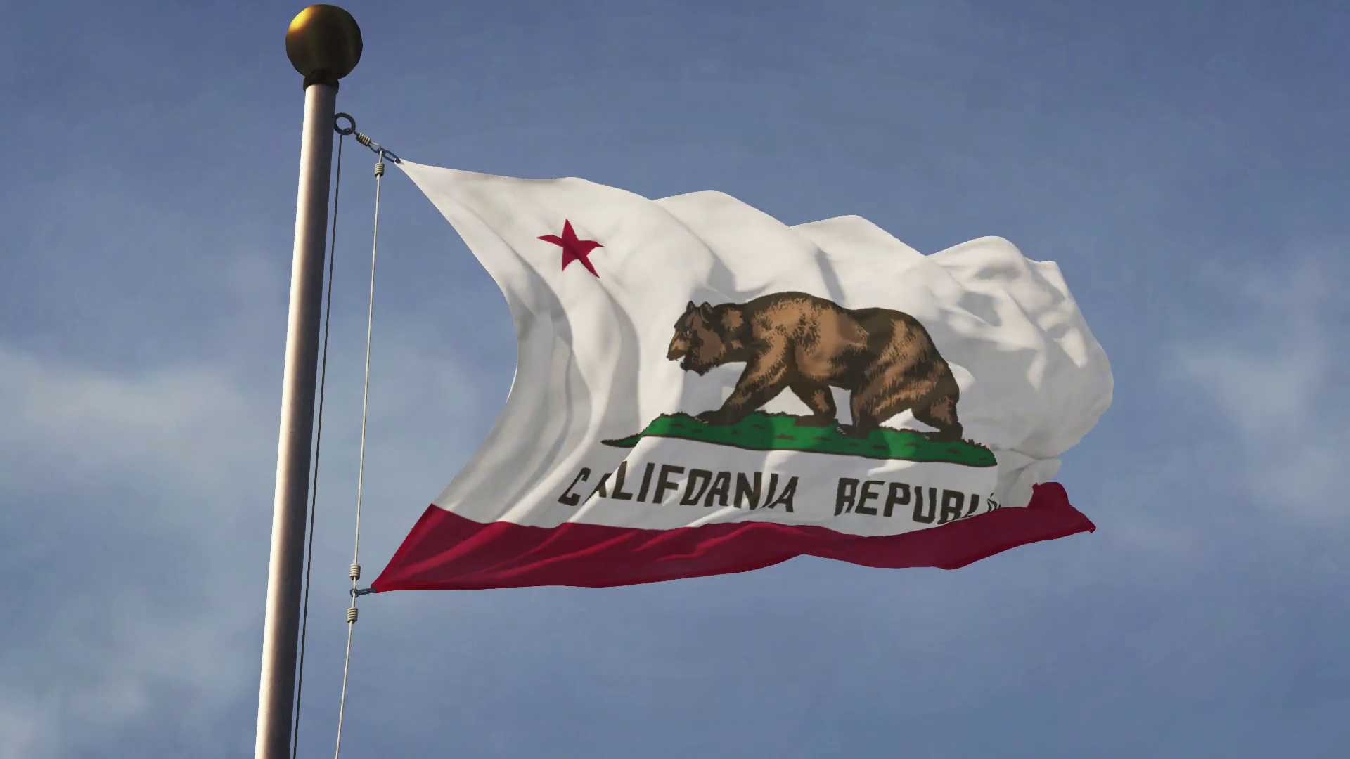 California Waving Realistic Flag Stock Motion Graphics SBV-348805630 ...