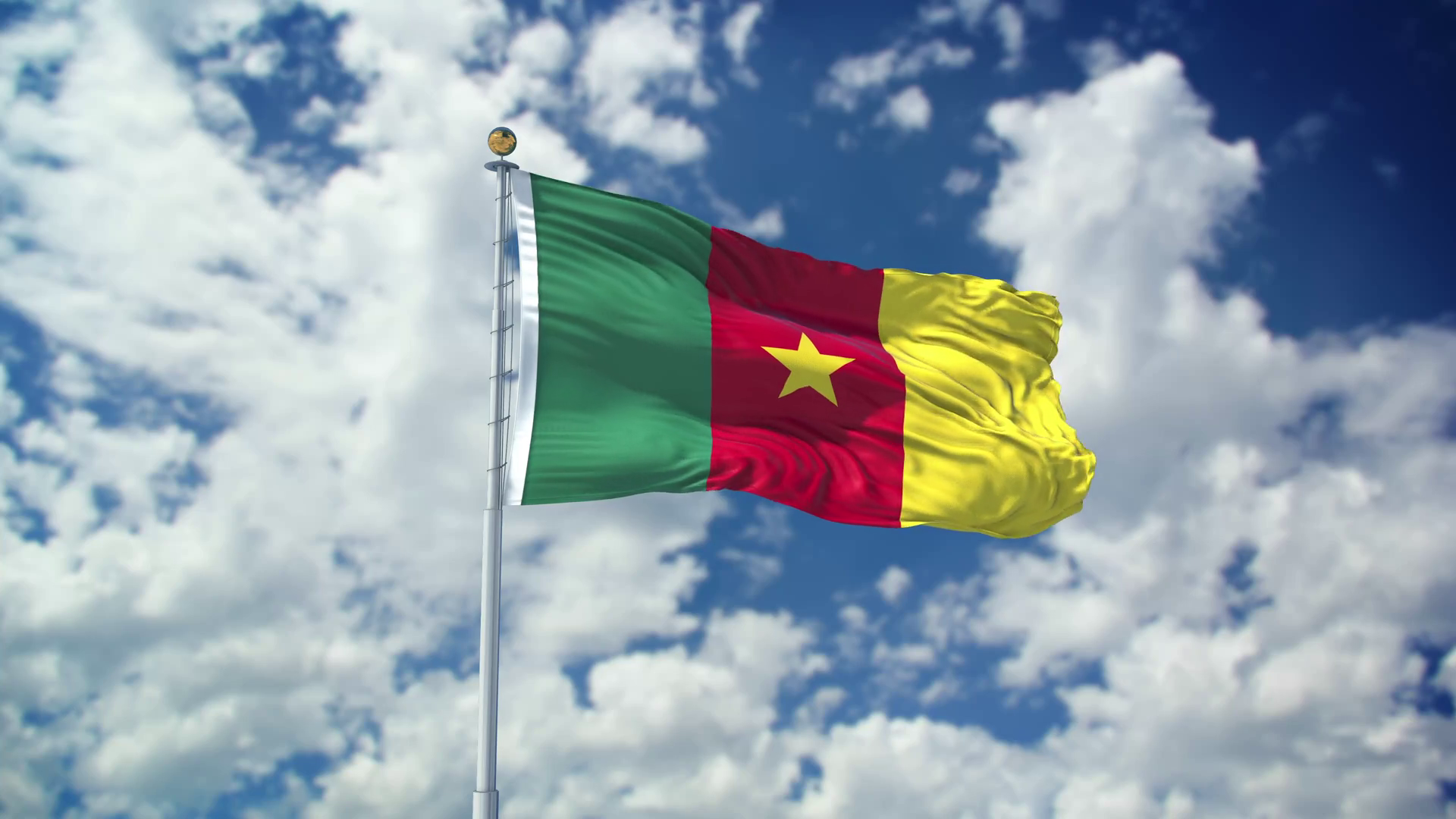Cameroon Flag Realistic Waving 4k Stock Motion Graphics SBV-348585535 ...