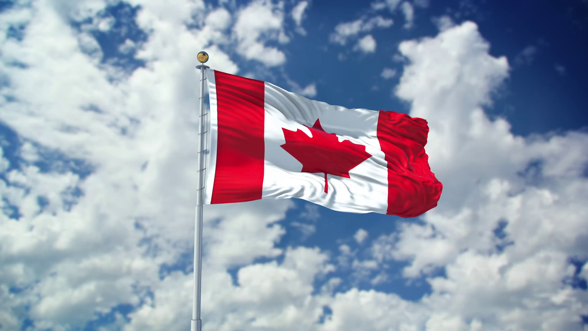 Canada Flag Realistic Waving 4k Stock Motion Graphics SBV-348585543 ...