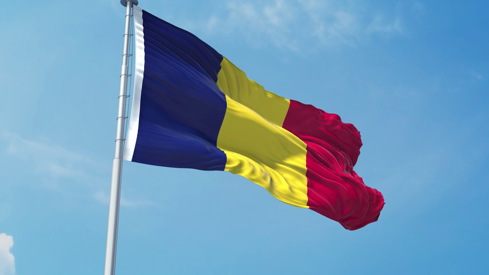 Chad Realistic Flag Stock Motion Graphics SBV-348785921 - Storyblocks