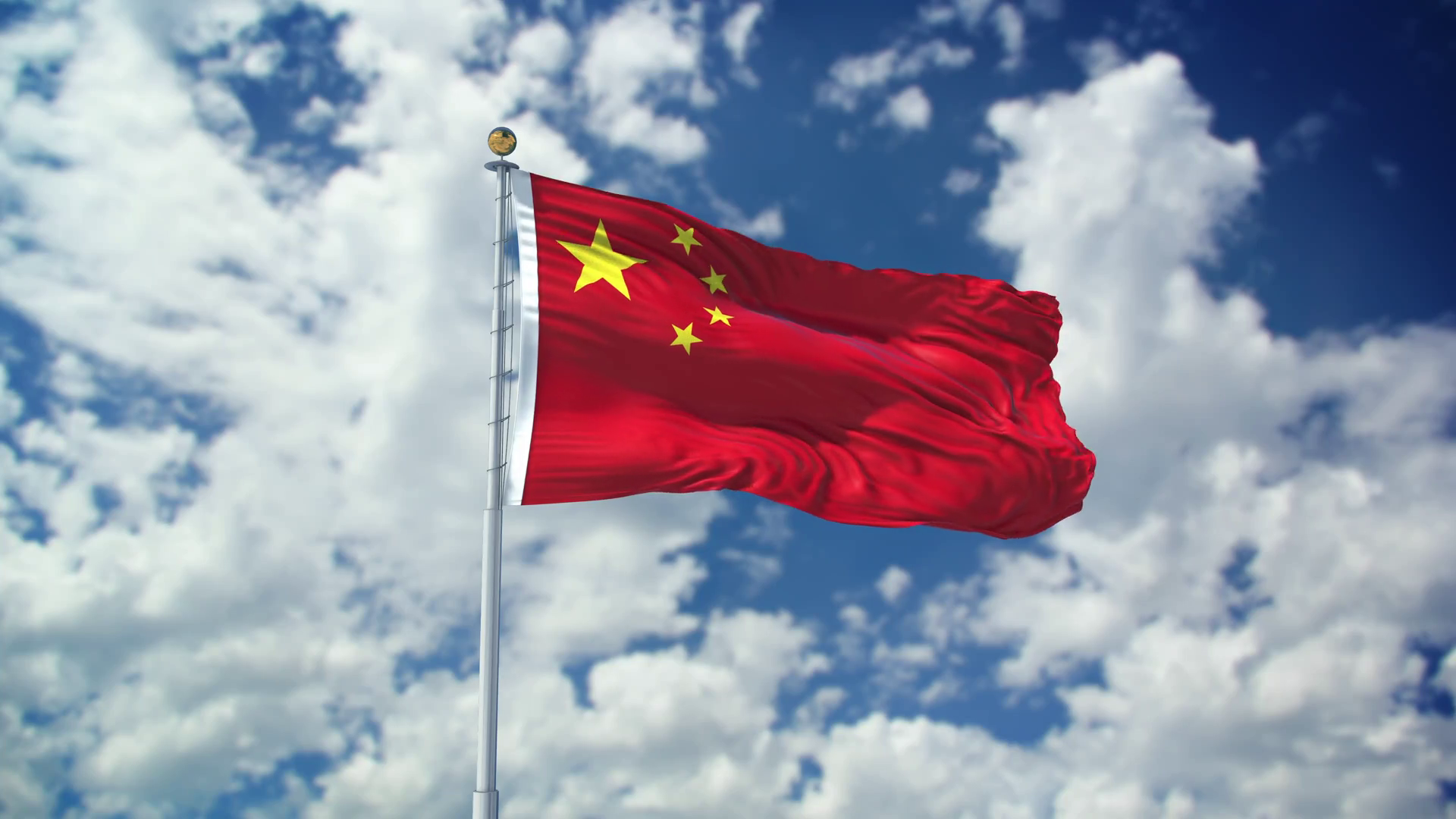 China Flag Realistic Waving 4k Stock Motion Graphics SBV-348585589 ...