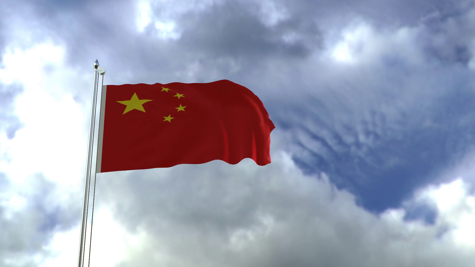 New China Flag Pole Stock Motion Graphics SBV-348435870 - Storyblocks