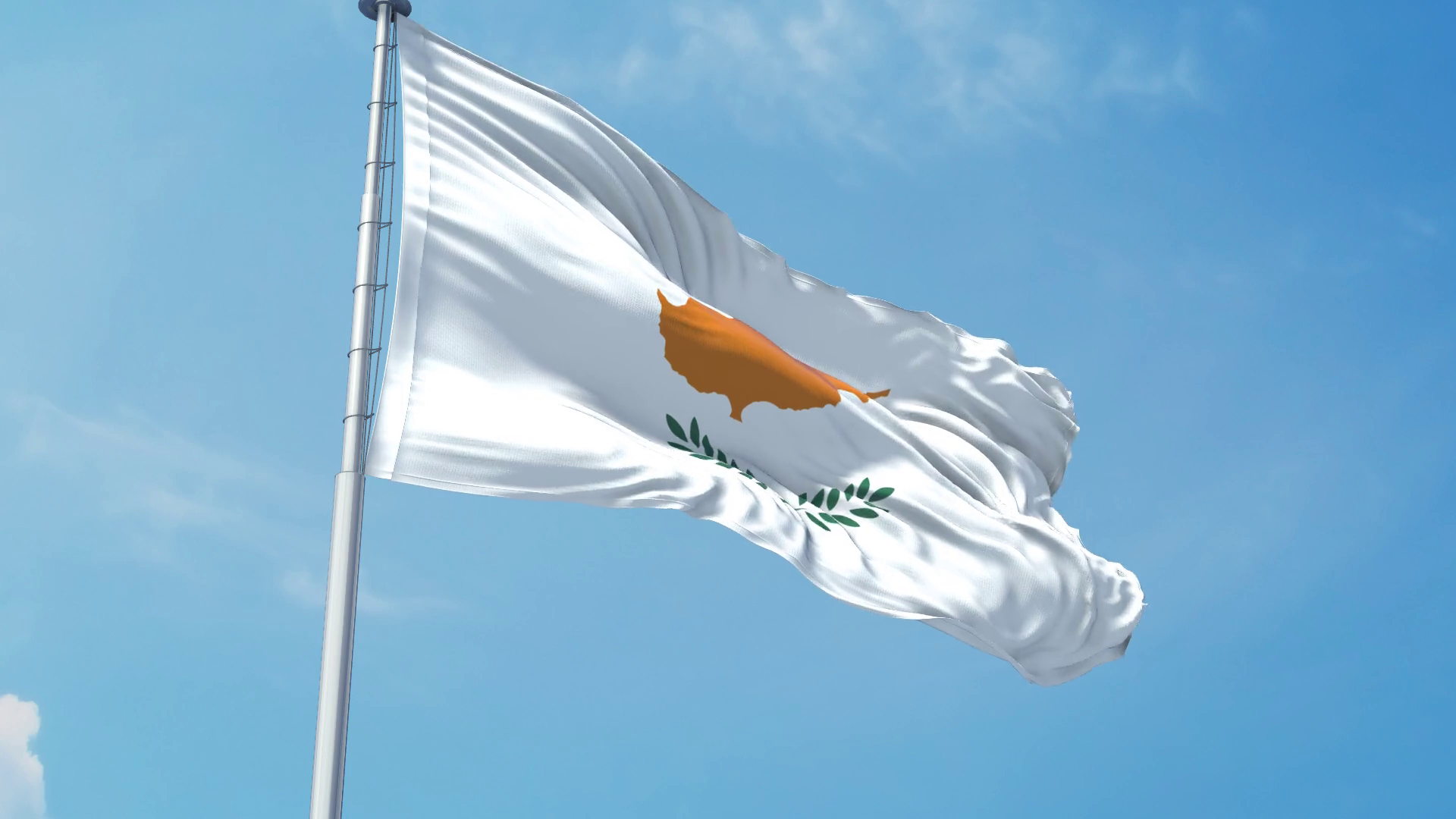 Cyprus Realistic Flag Stock Motion Graphics SBV-348785939 - Storyblocks