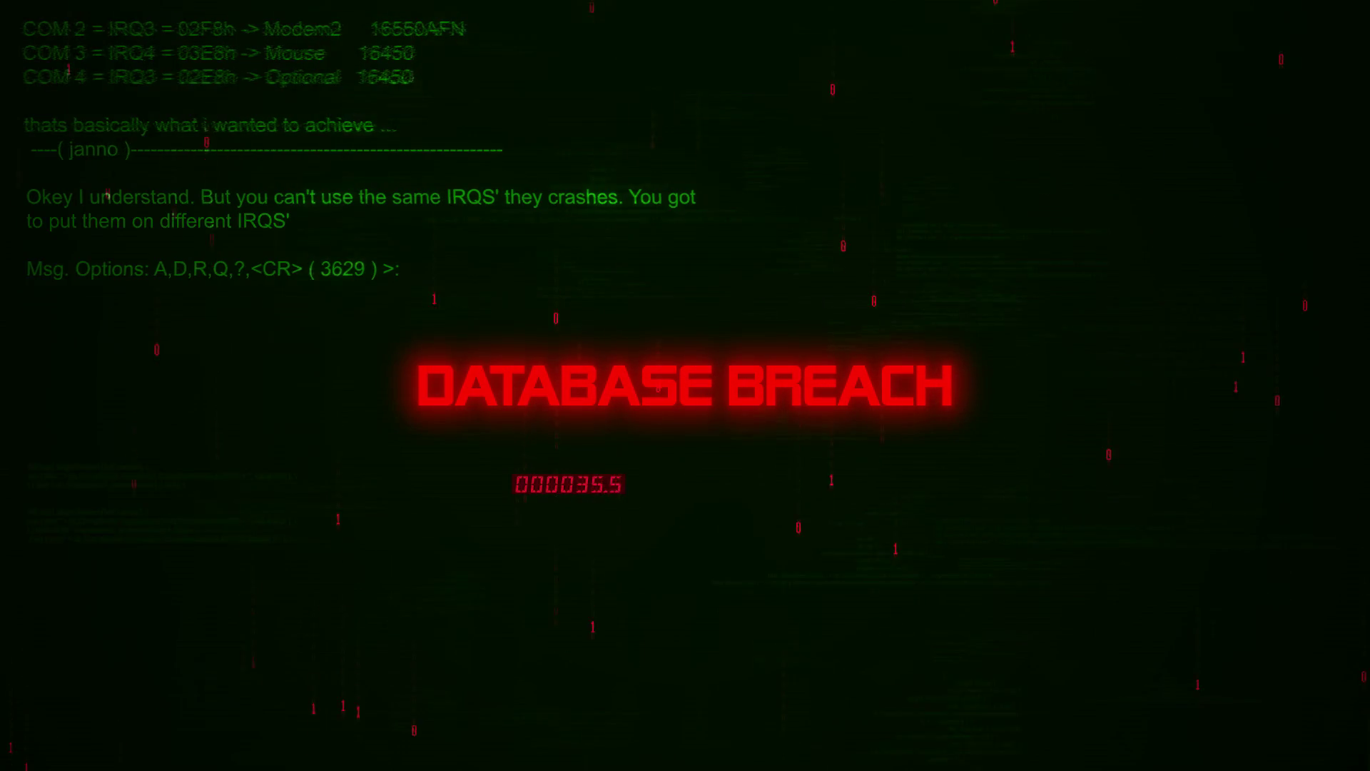 Database Breach Warning Text On Hacking Stock Motion Graphics SBV ...