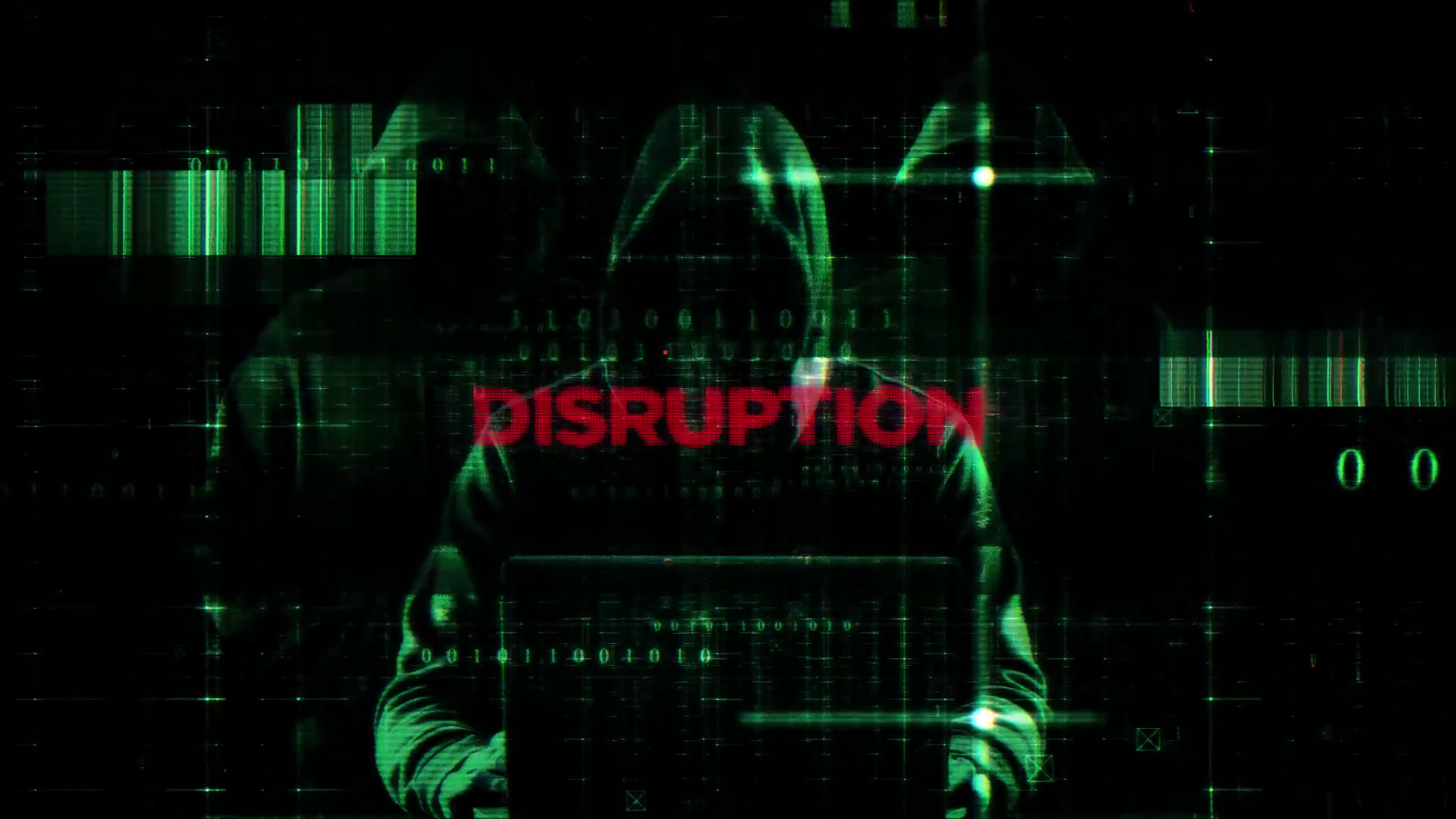 Disruption On Hacking Screen In Technology Stock Motion Graphics SBV ...