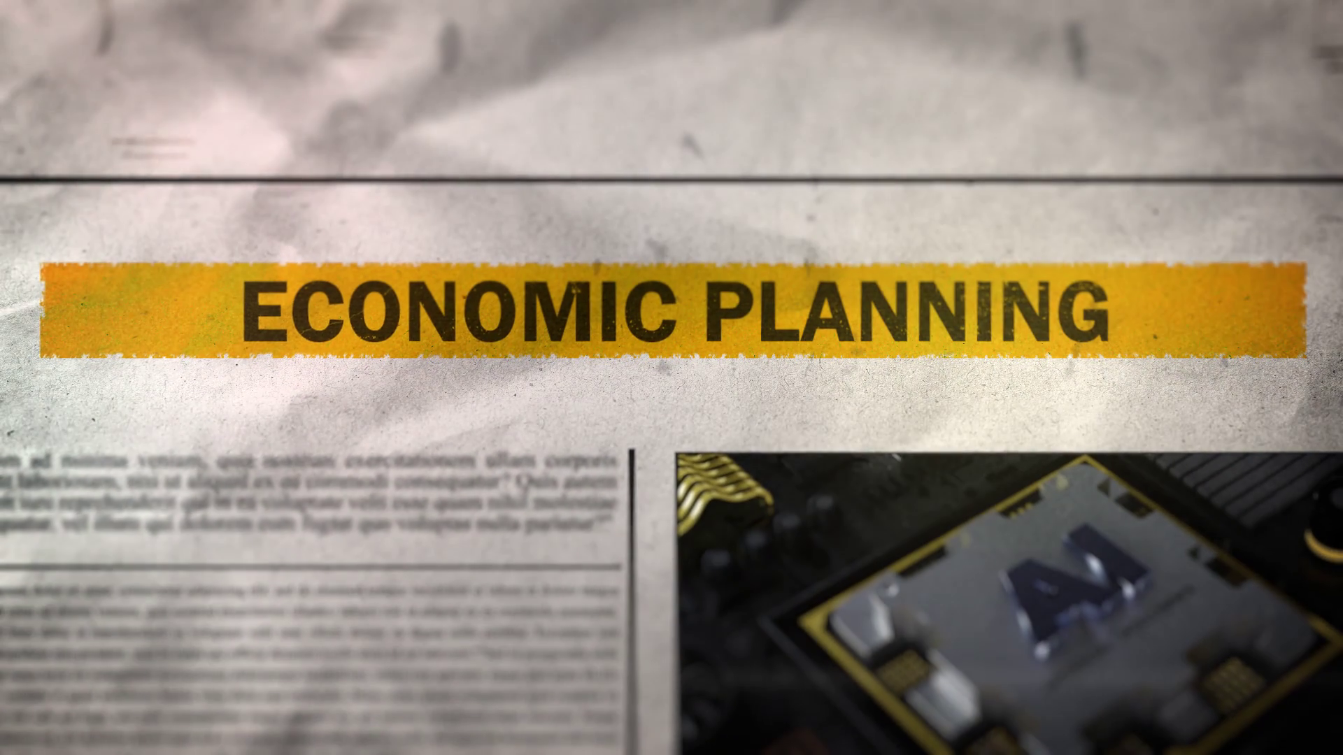 Economic Planning Newspaper Headline Titles Stock Motion Graphics SBV ...
