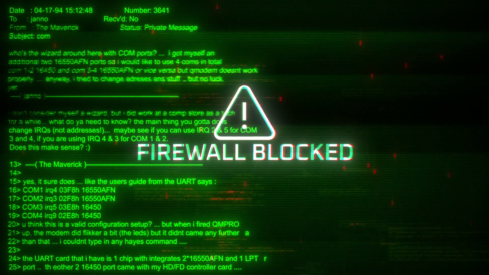 Firewall Blocked Attentions Screen Motion On Stock Motion Graphics SBV ...