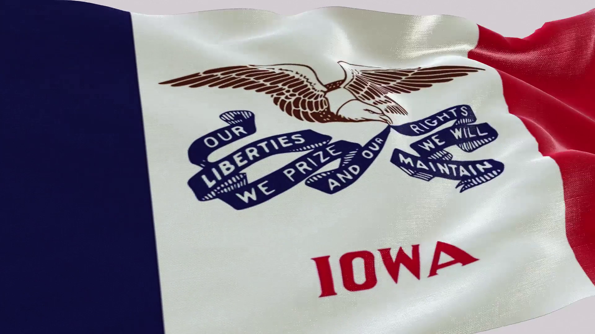 Flag Of Iowa State Stock Motion Graphics SBV-348436412 - Storyblocks